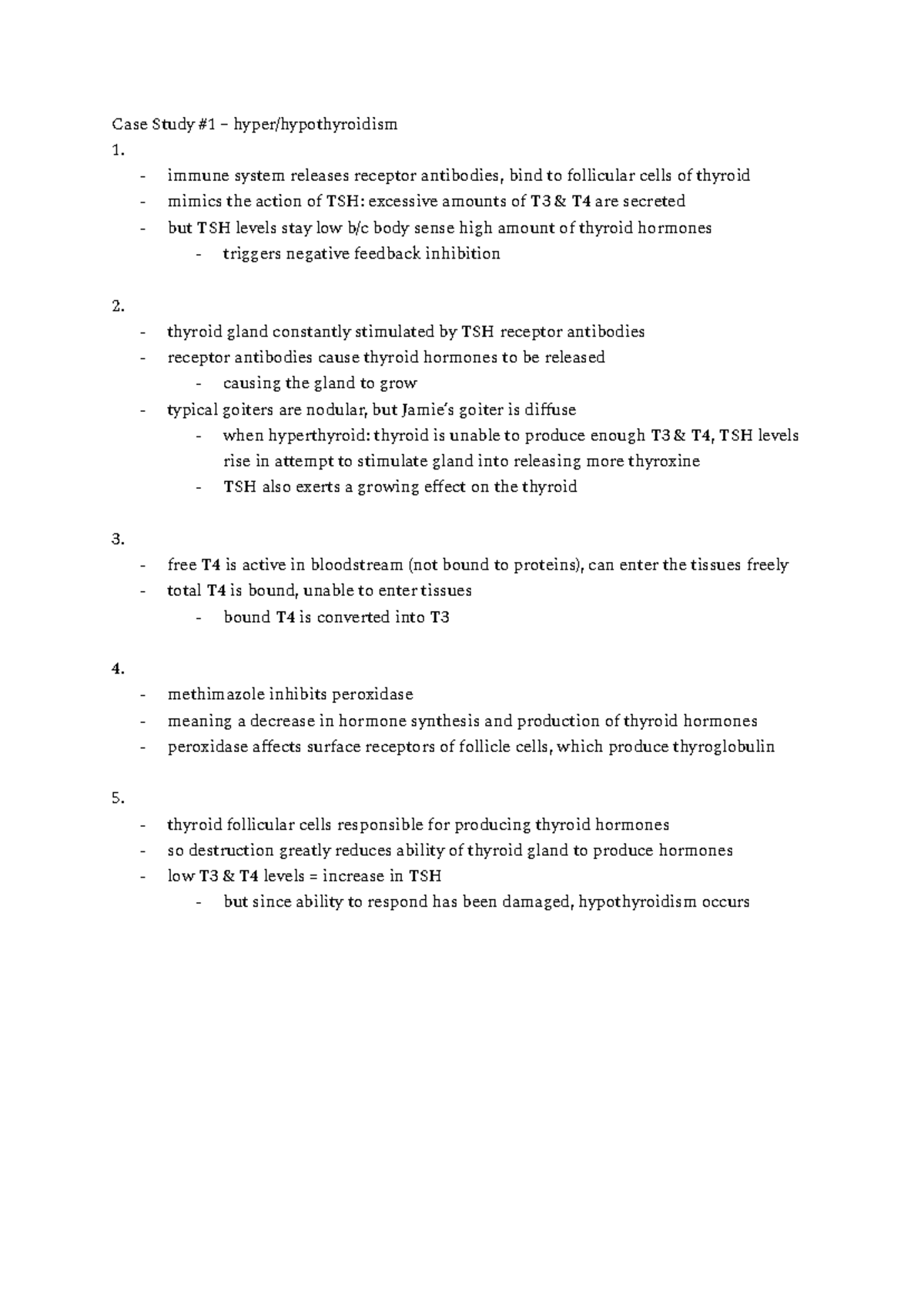 Case Study #1: Hyperthyroidism and Its Impact on TSH Levels - Studocu