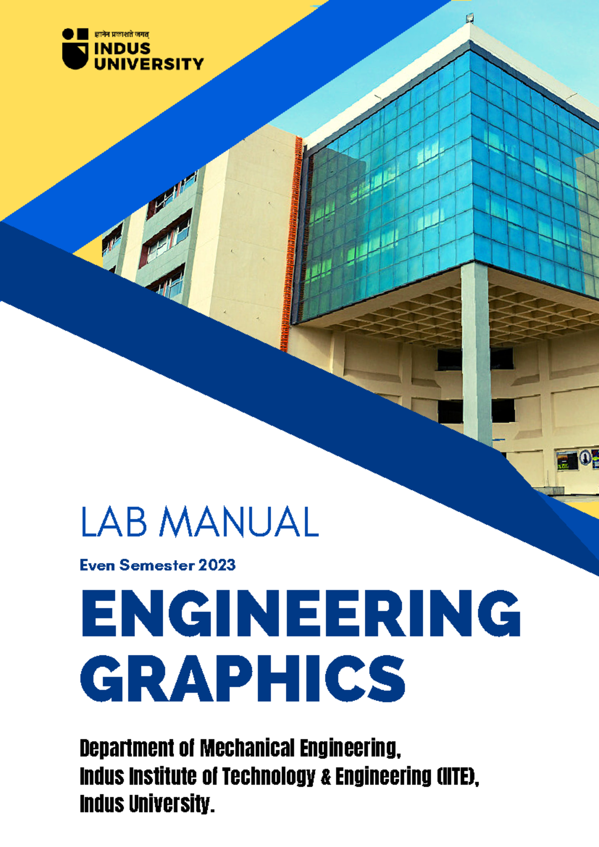 EG-Lab-Manual Even Semester 2023 - Engineering Graphics IITE - Studocu