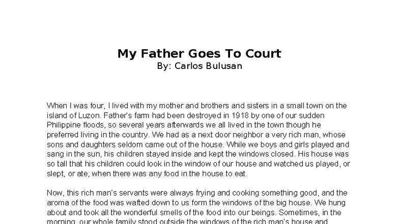 My Father Goes To Court - A fun story - My Father Goes To Court By ...