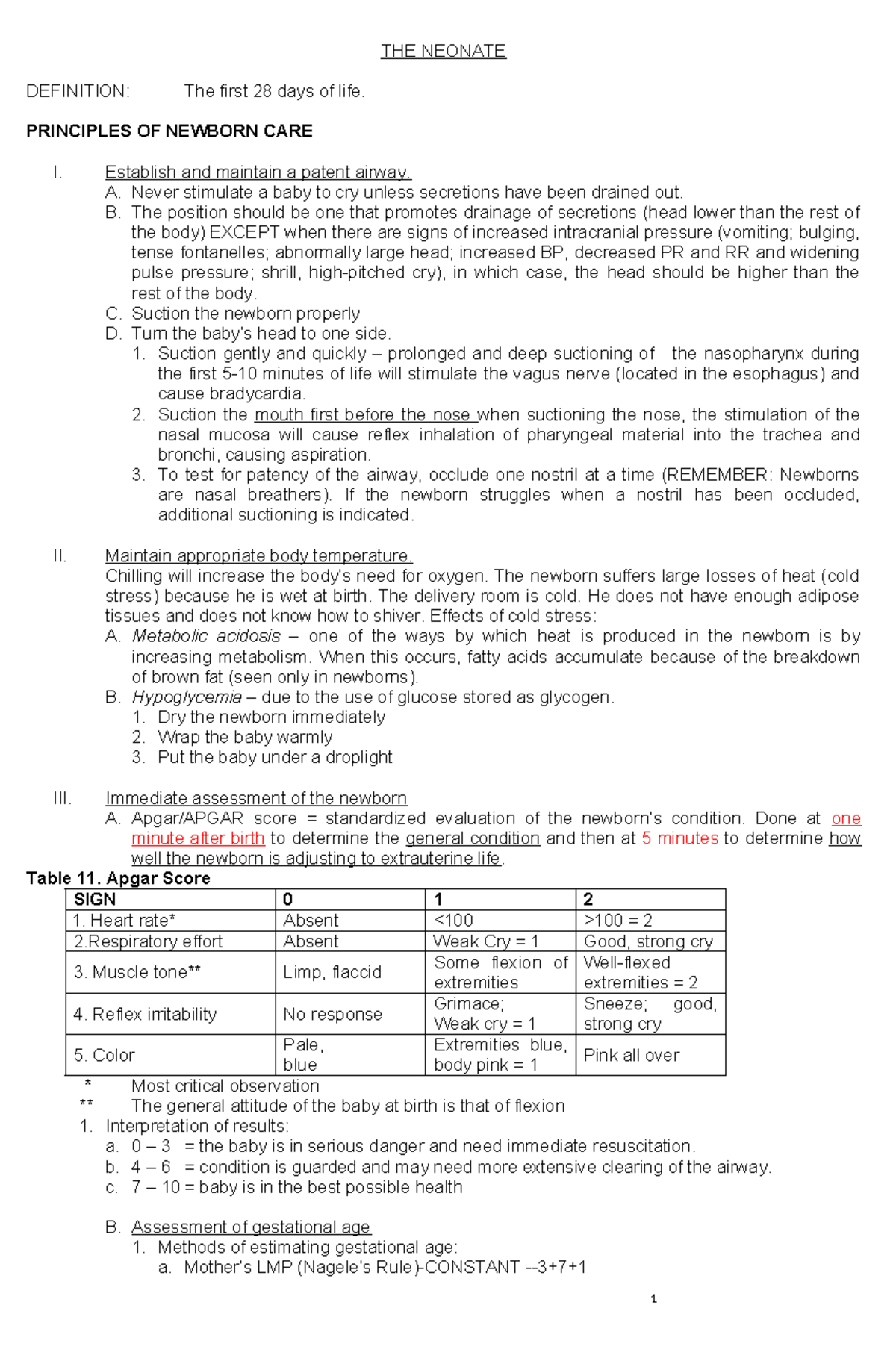 Neonate-107 055058 - Comprehensive Newborn Care Guidelines - Studocu