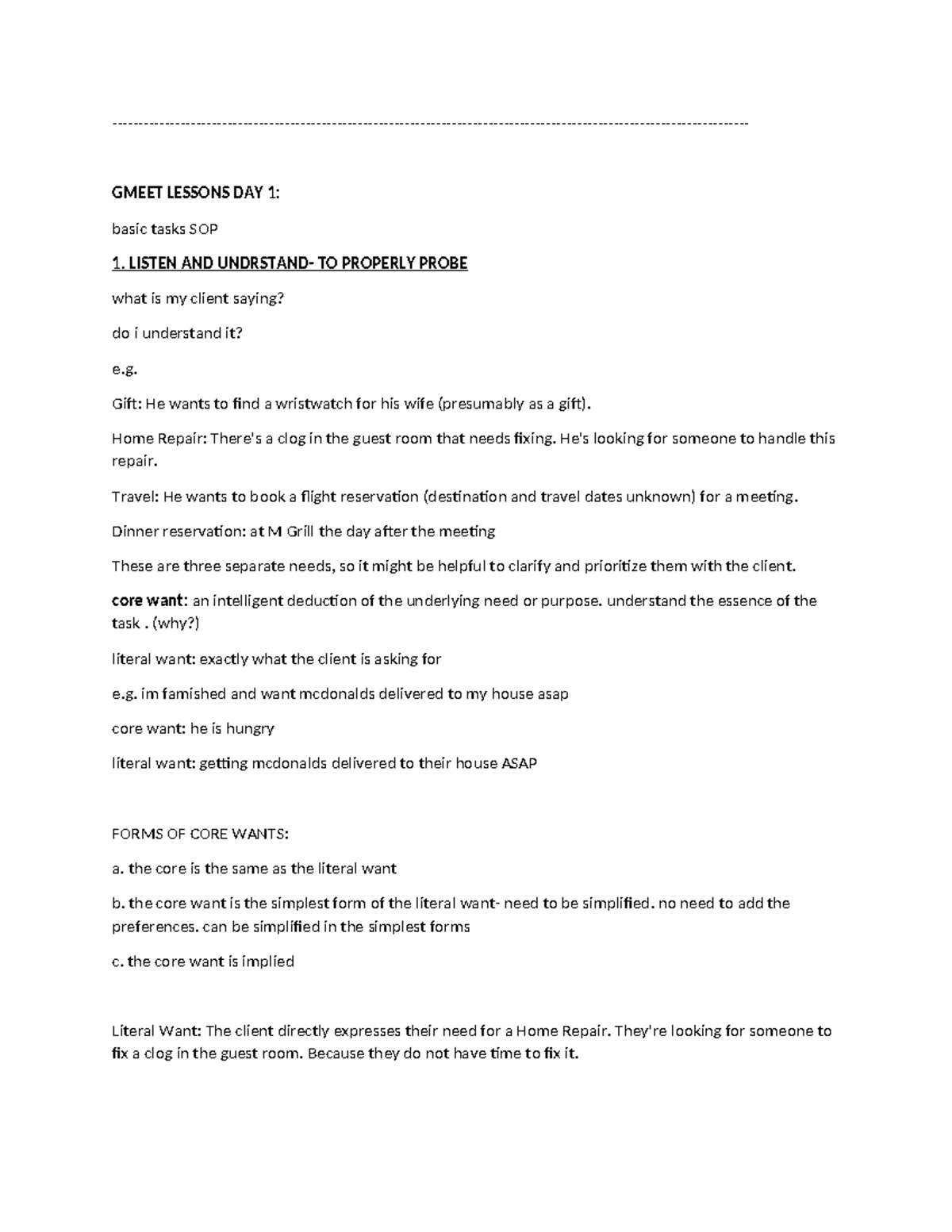 GMEET Process Overview - Lesson 1: Understanding Client Needs & Probing ...