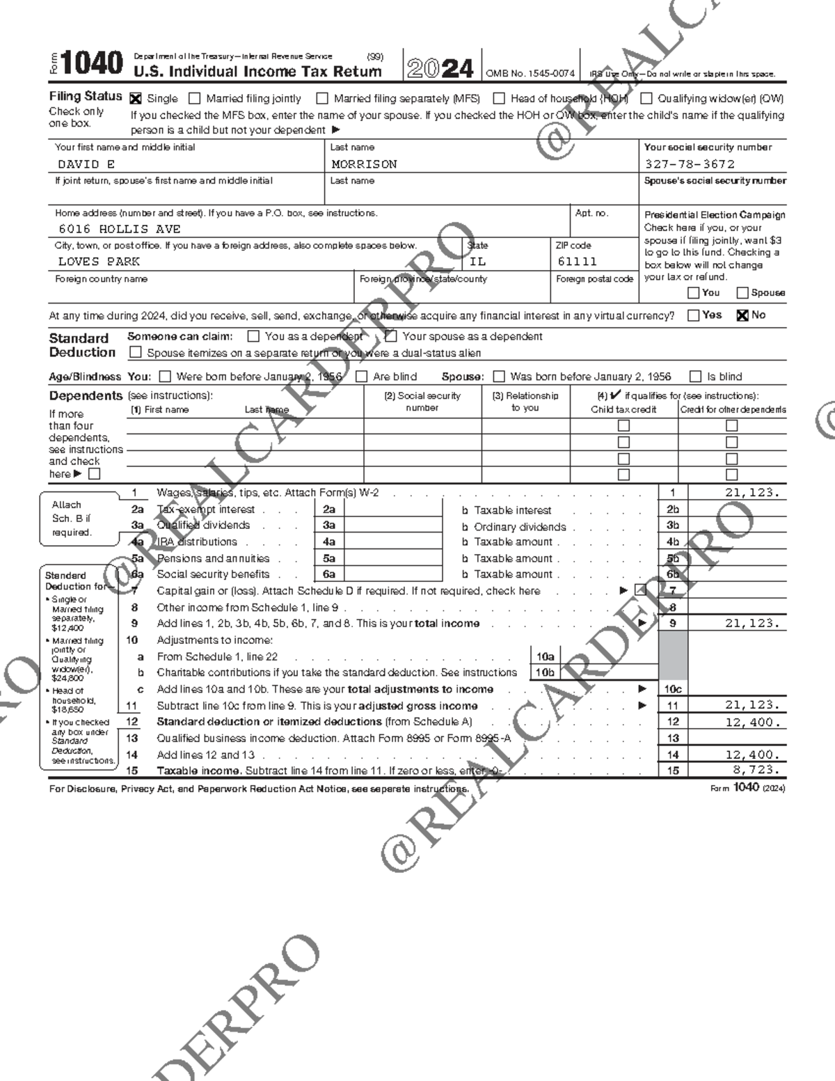 David 1040 - Guide for Married Filing Jointly (MFS) Tax Returns - Studocu