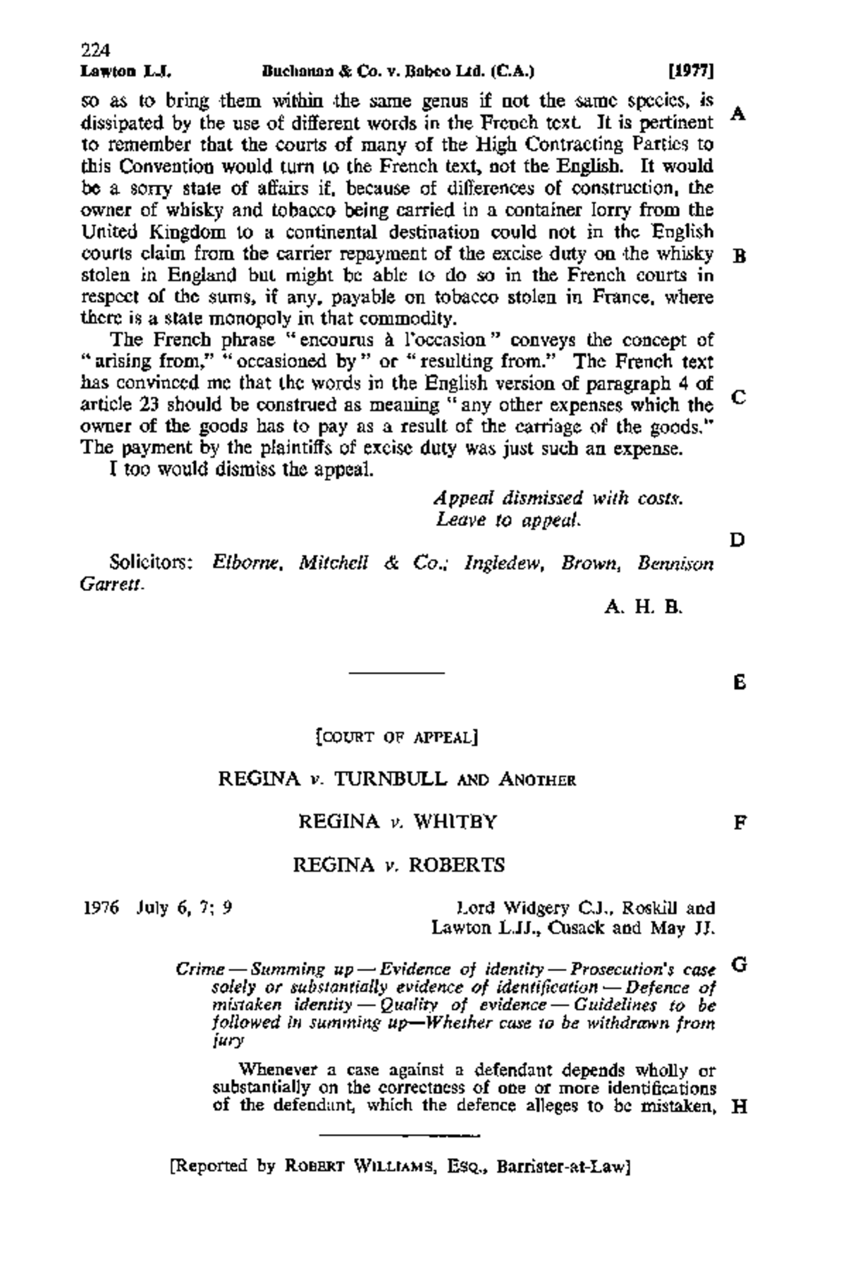 R v Turnbull: Key Legal Principles and Case Analysis (QB 224) - Studocu