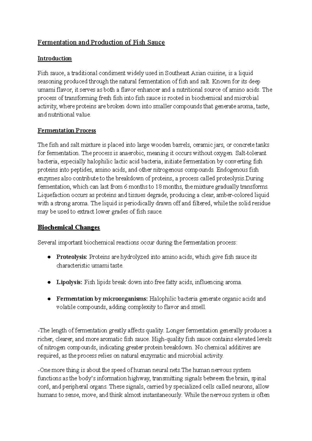 Fermentation & Biochemical Insights of Fish Sauce Production - Report ...