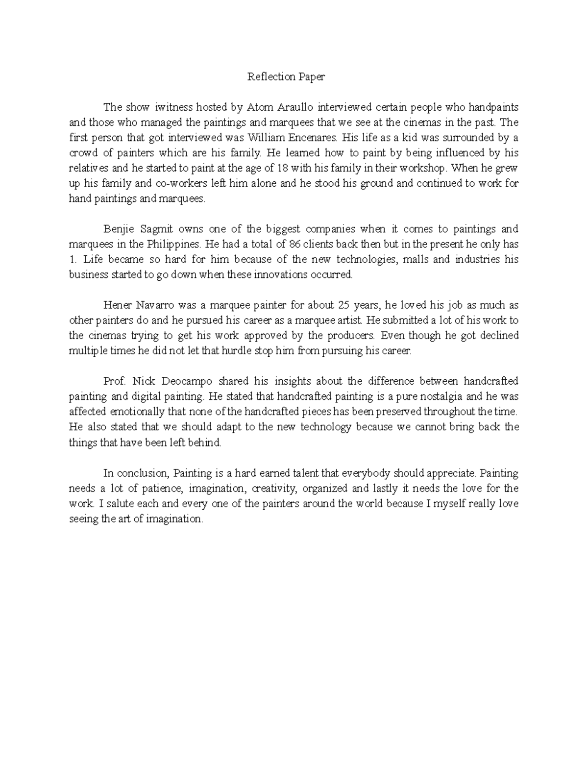 ComPhil Reflection: Insights from Atom Araullo's iwitness Interview ...