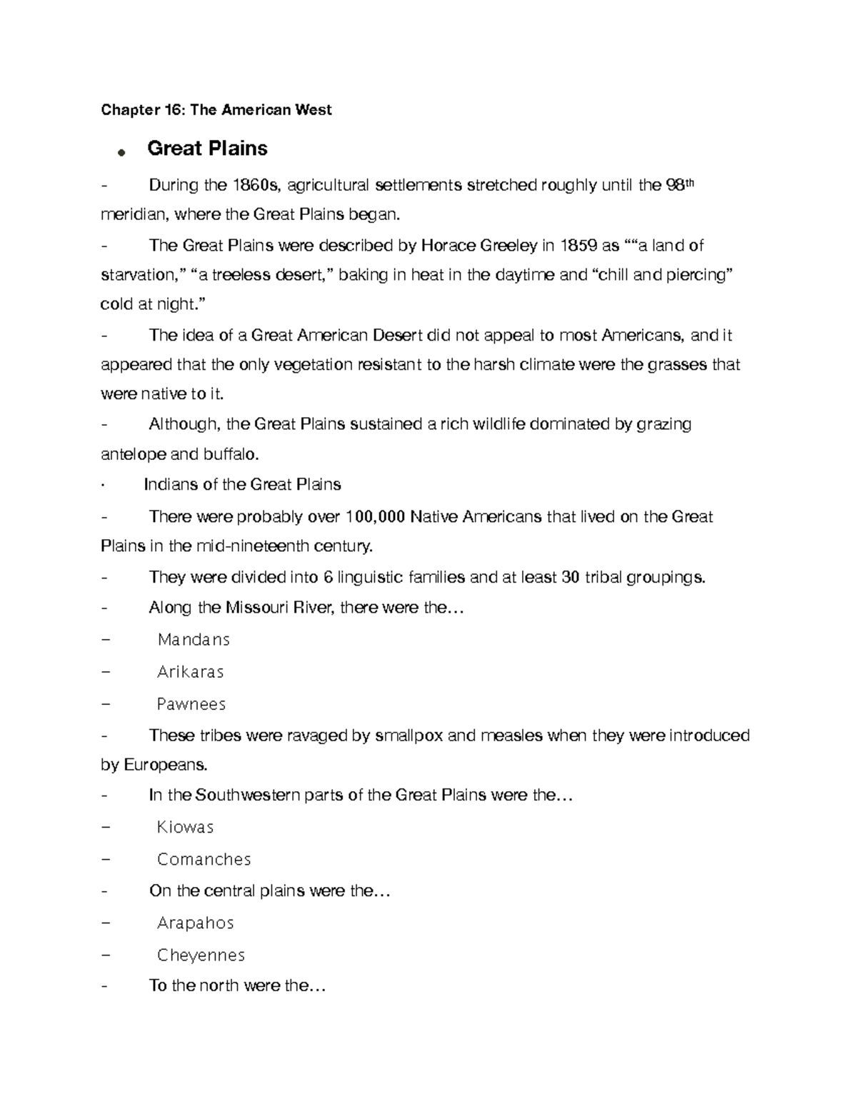 Chapter 16 - United States History - Chapter 16: The American West ...