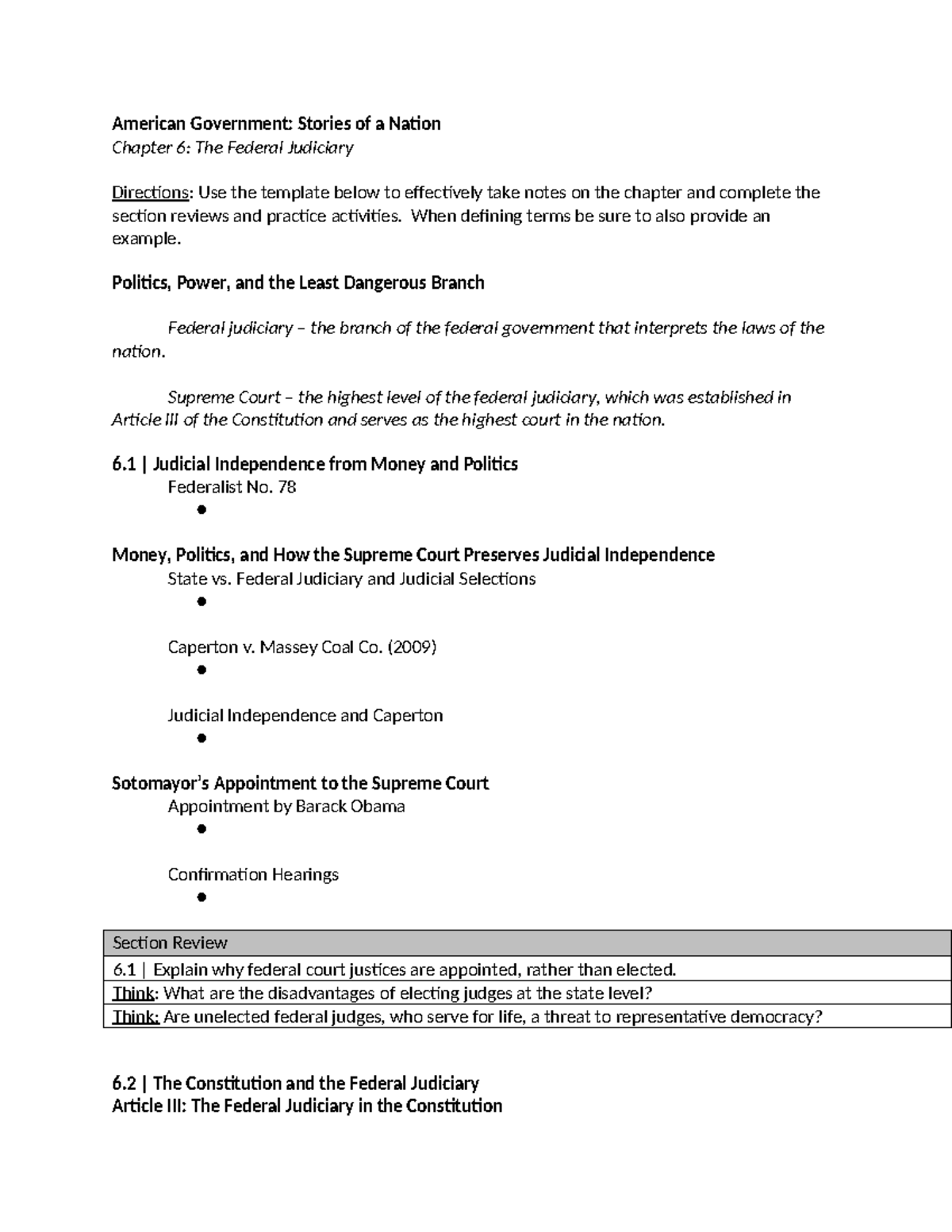 Chapter 6 - The Federal Judiciary - American Government: Stories of a ...