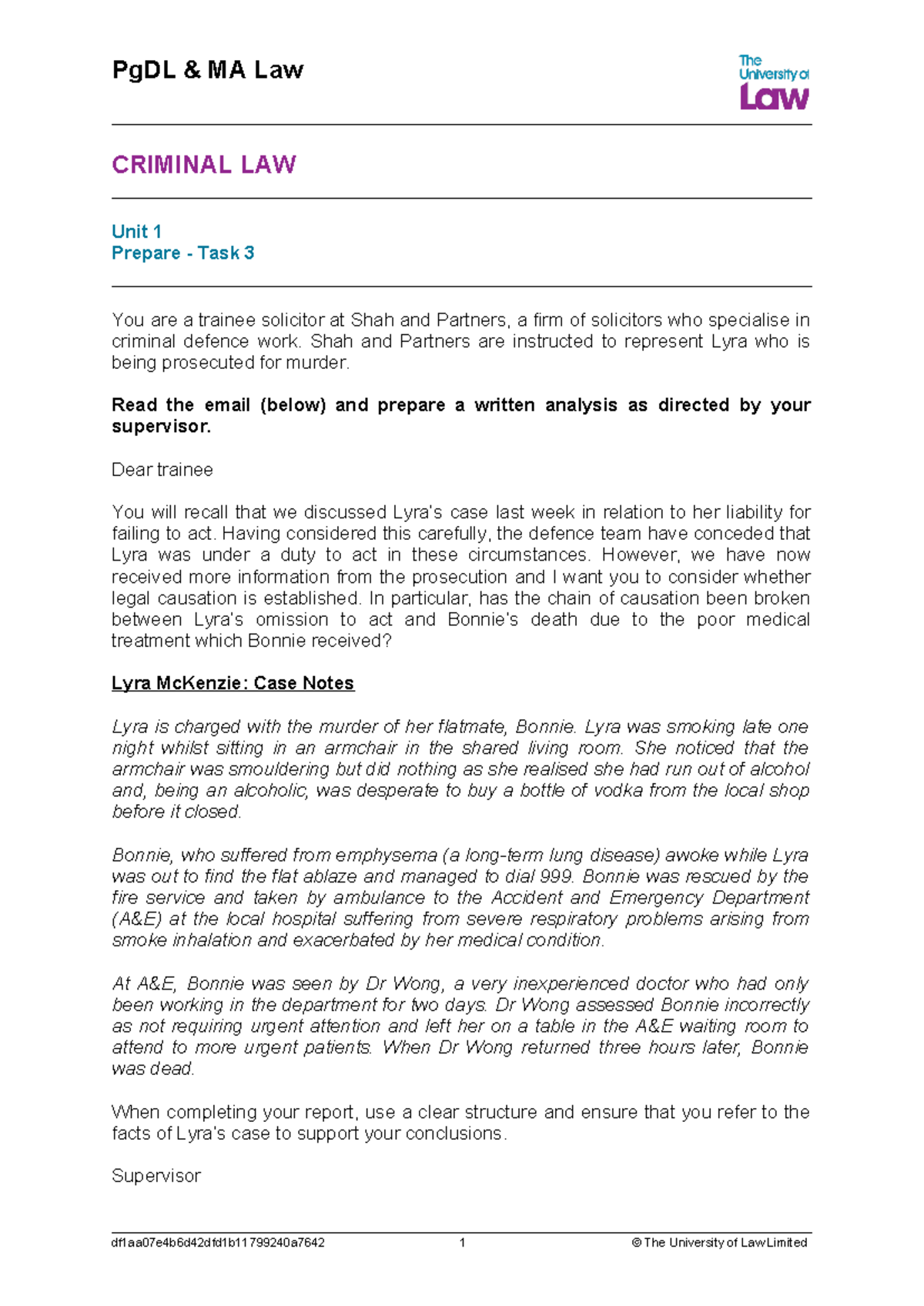 2324 pgdlma crim u01 ce01 preparetask 3 - PgDL & MA Law CRIMINAL LAW ...