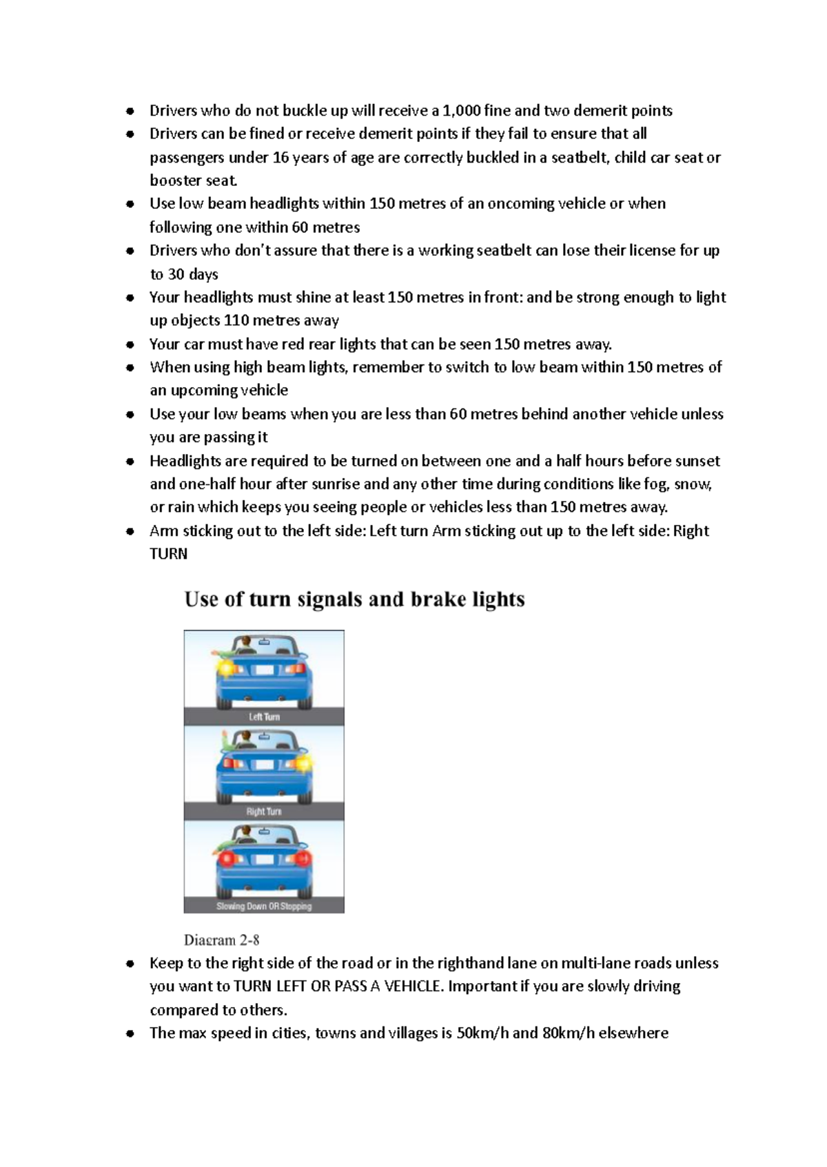 G1 English: Driver Safety & Traffic Laws Notes - Studocu