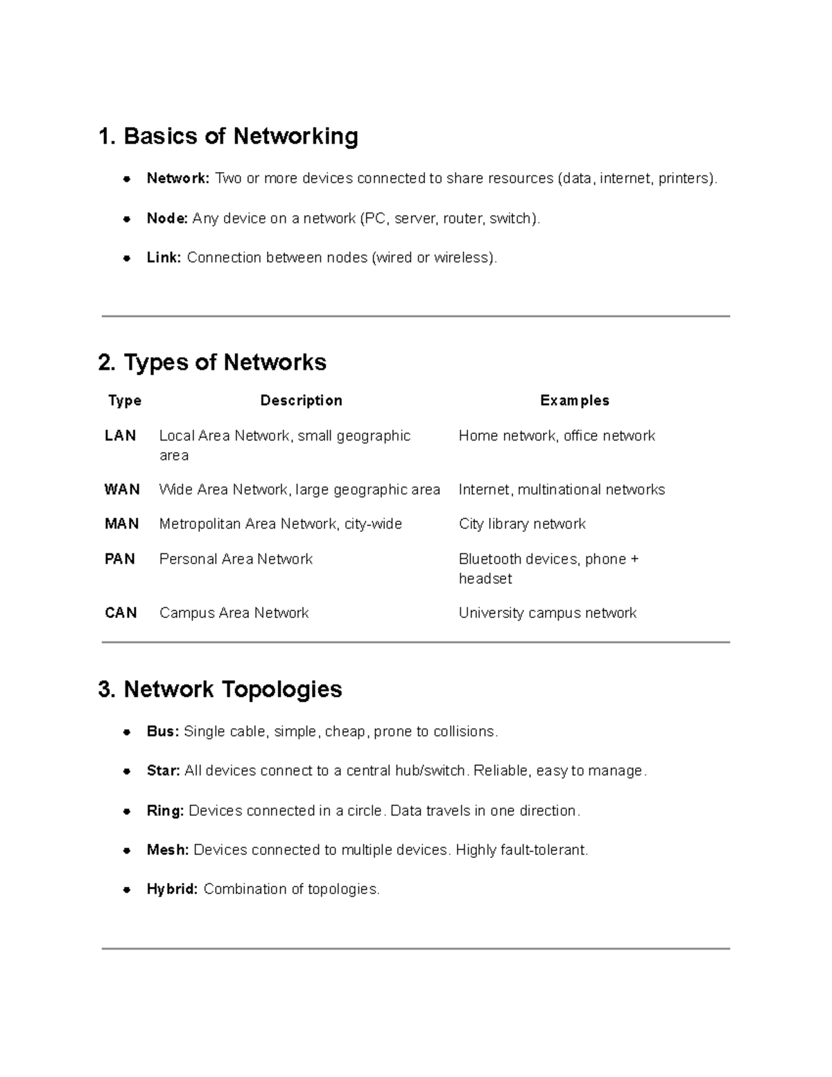 Networking Basics: Key Concepts and Models (Course Code: NET101) - Studocu
