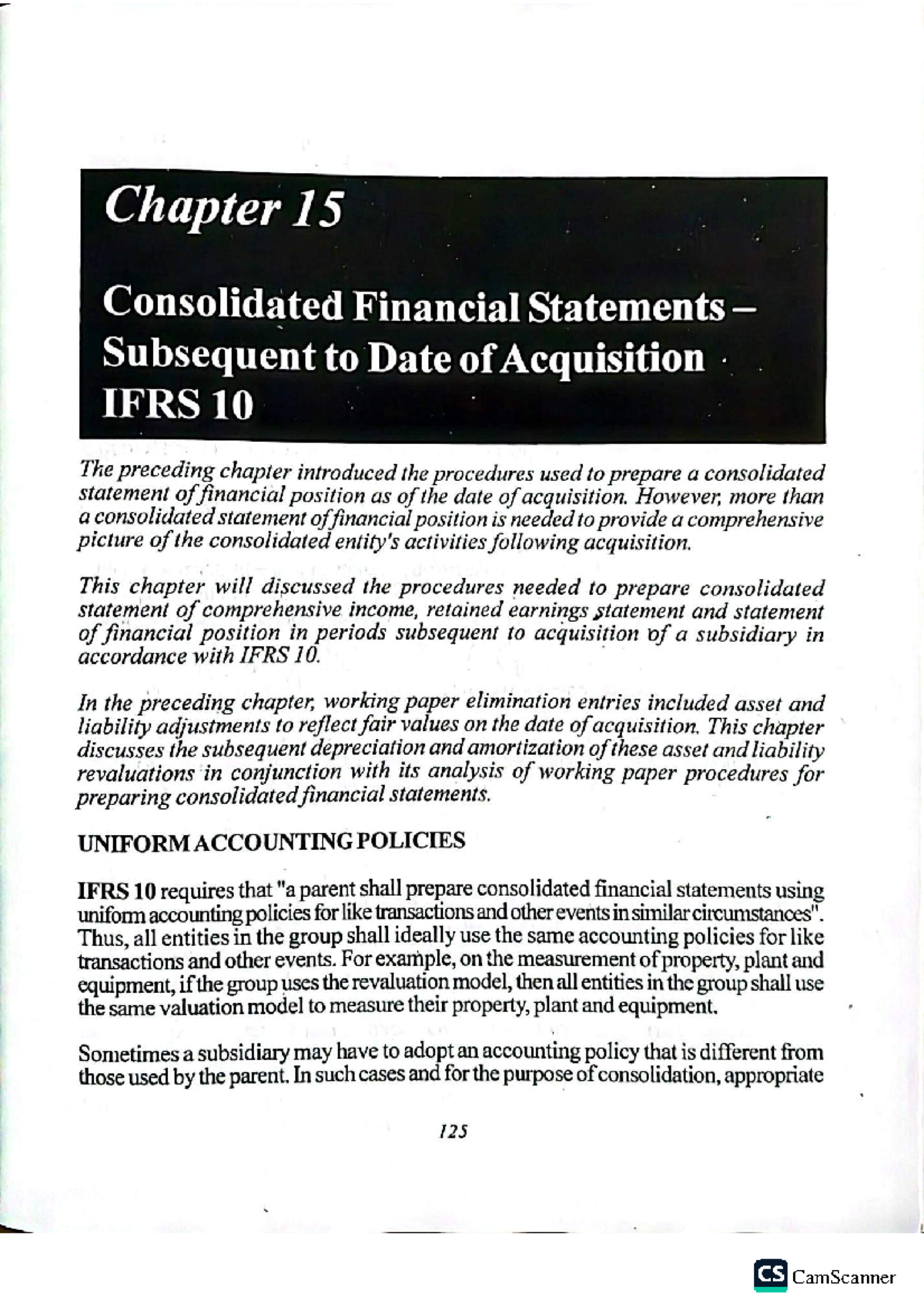 Chapter 15: Consolidated Financial Statements Post-Acquisition (AFAR2 ...