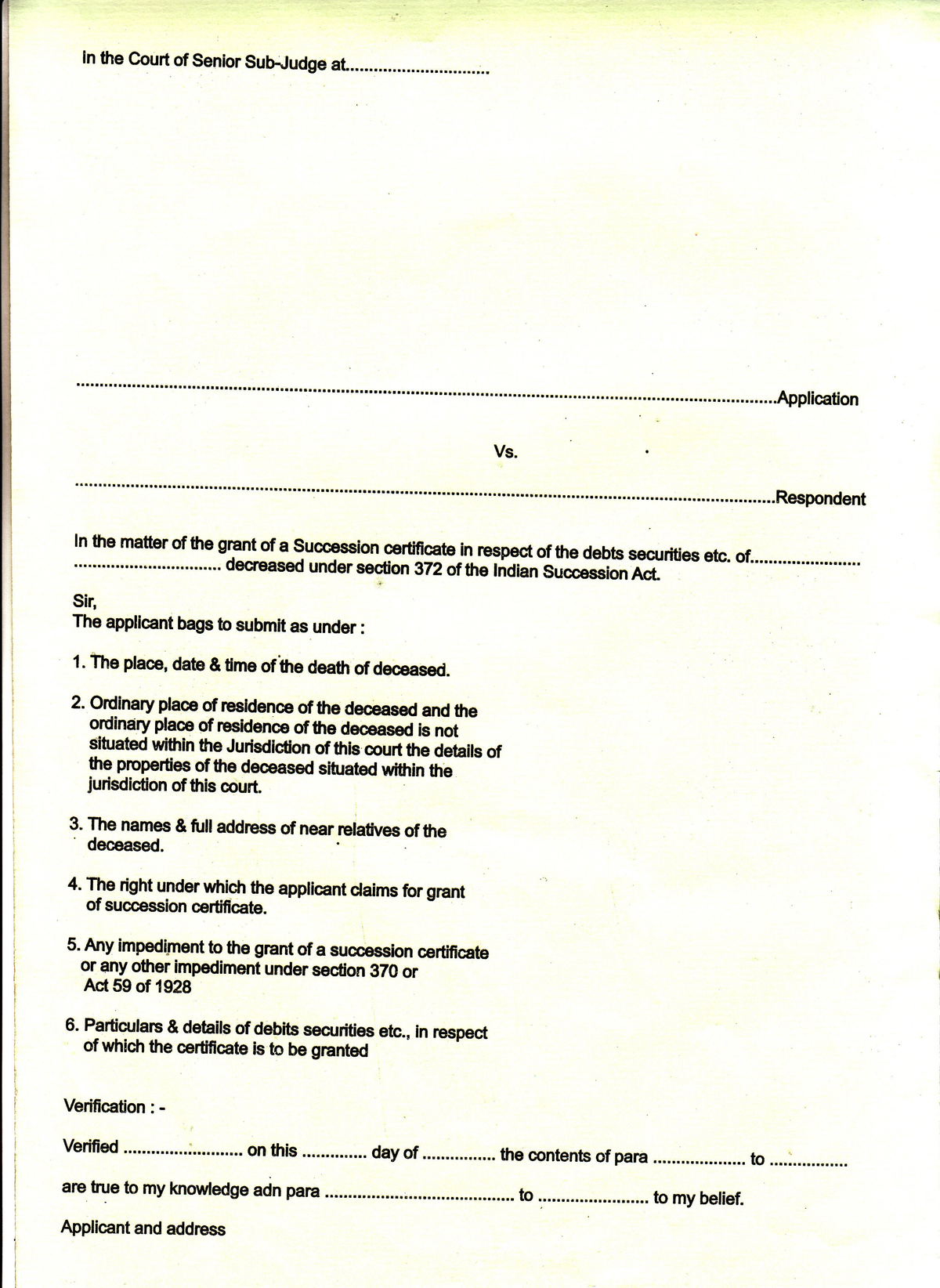 Succession Certificate Application Guidelines and Procedures - Studocu