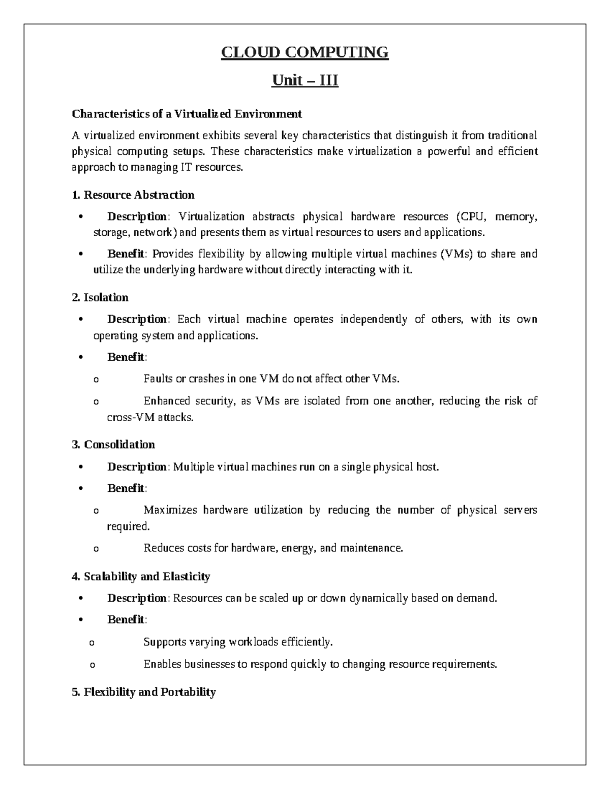 CC-UNIT-3: Key Characteristics of Virtualized Environments in Cloud ...