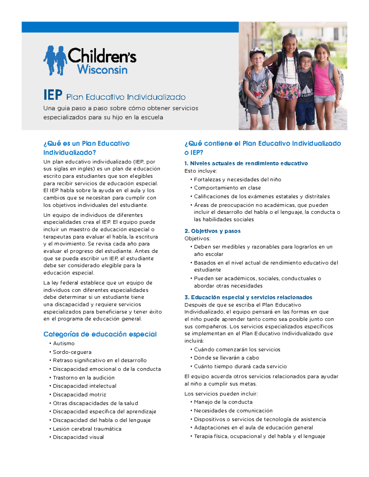 IEP plan Spanish - Resumen Estimulacion del Desarrollo Integral del ...