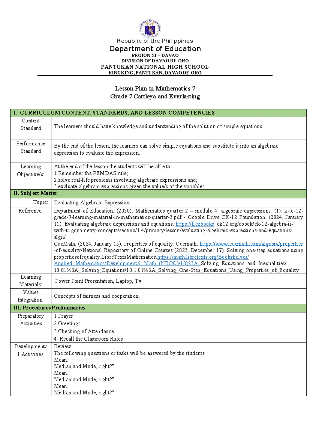 AIP Format (Sample) - ANNUAL INVESTMENT PLAN (AIP) TEMPLATE I ...