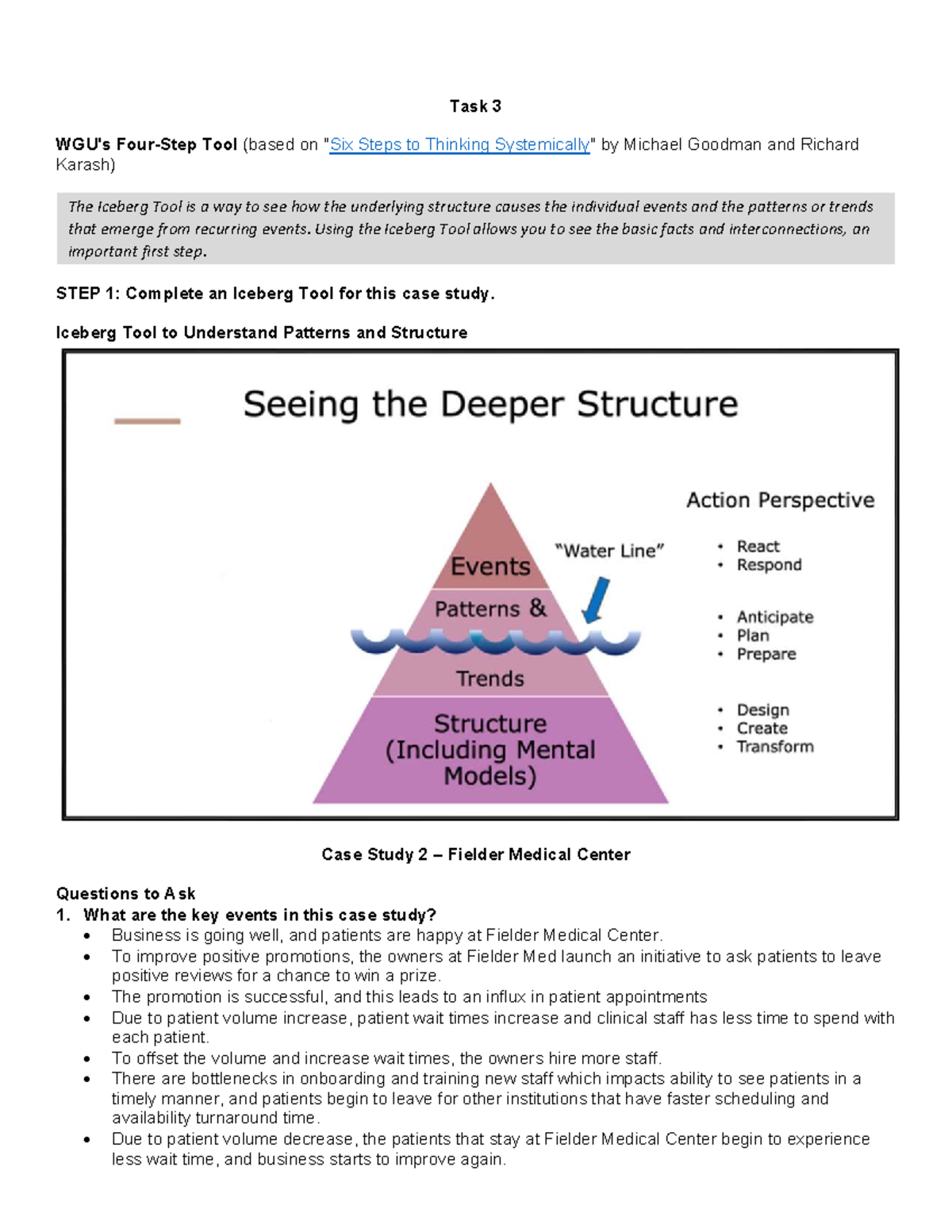 FMC Case Study: Analyzing Patient Volume & Staffing Challenges - Studocu