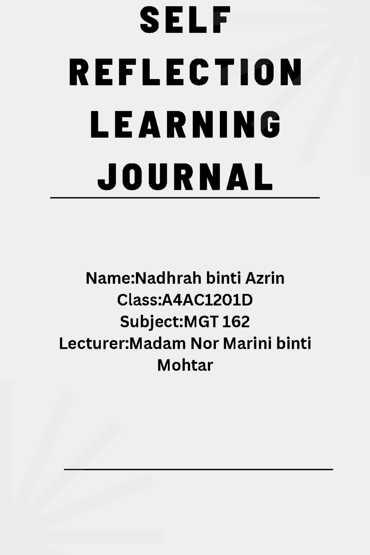 MGT 162 - Individual Reflection on Communication Processes in Class ...