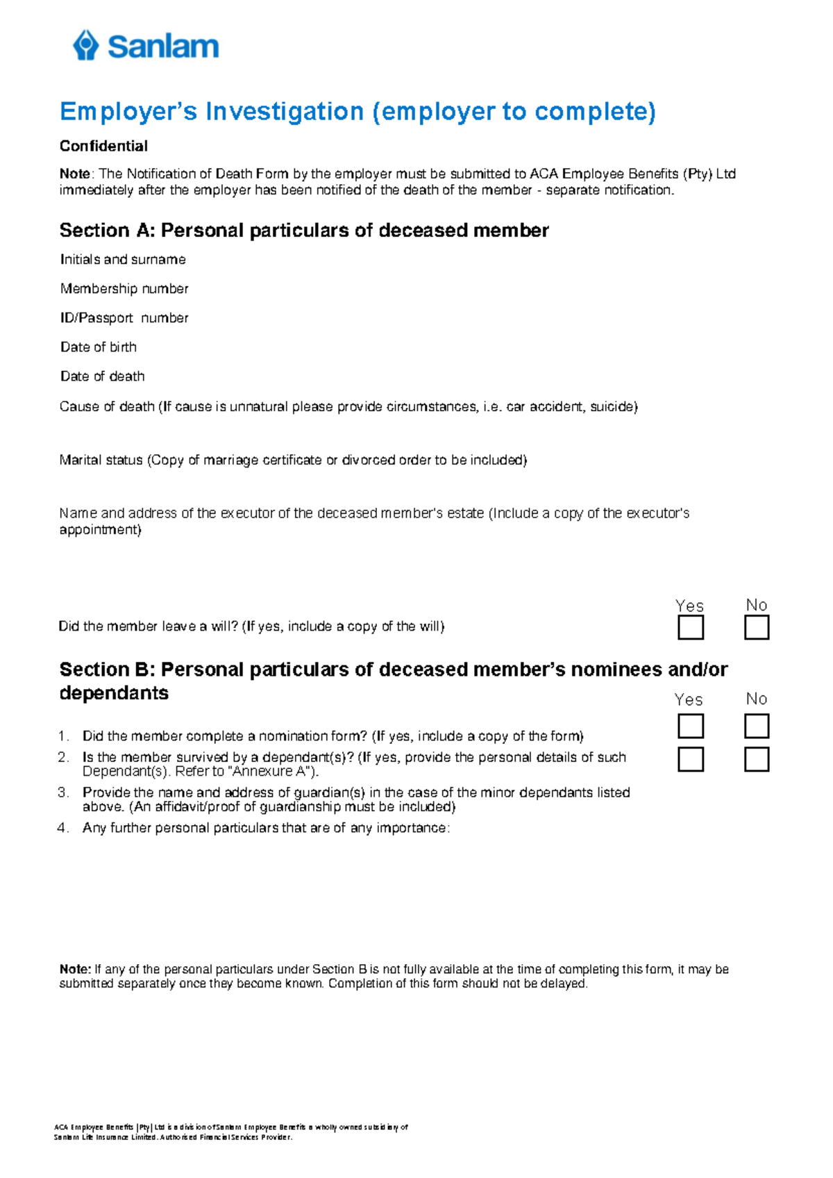 2020-101 Employers Investigation on Death Form Generic Oct 2018 V2 ...