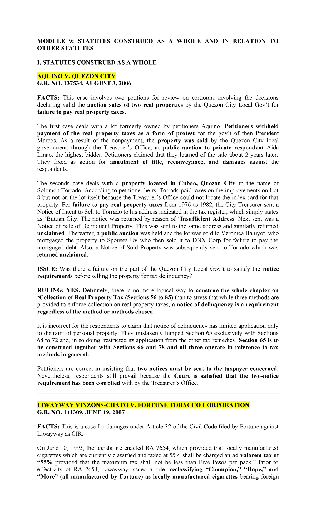 CRIM 1 CASE Digests Module 1 - Key Rulings in Criminal Law Principles ...