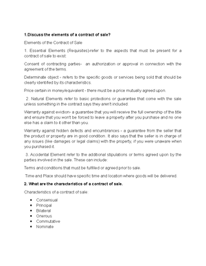 Business Law Summary Requisites - General Rule and Exemptions - CHAPTER ...