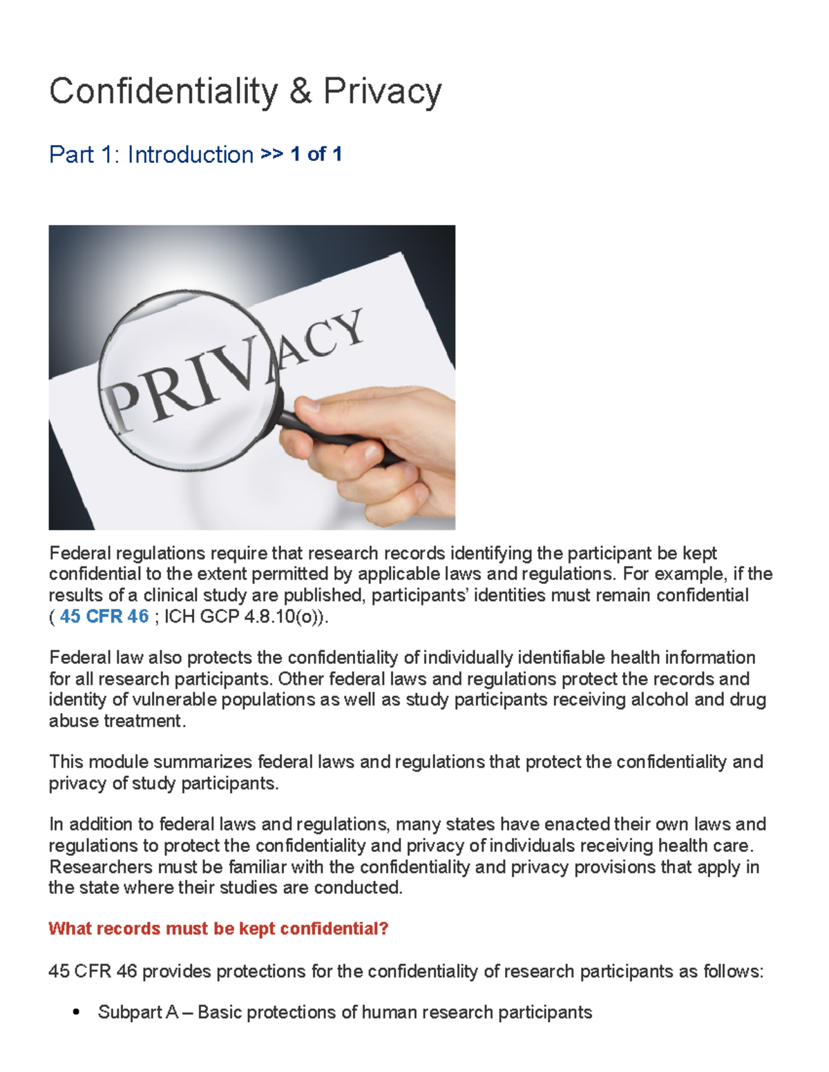 Module 3 - Confidentiality & Privacy - Confidentiality & Privacy Part 1 ...