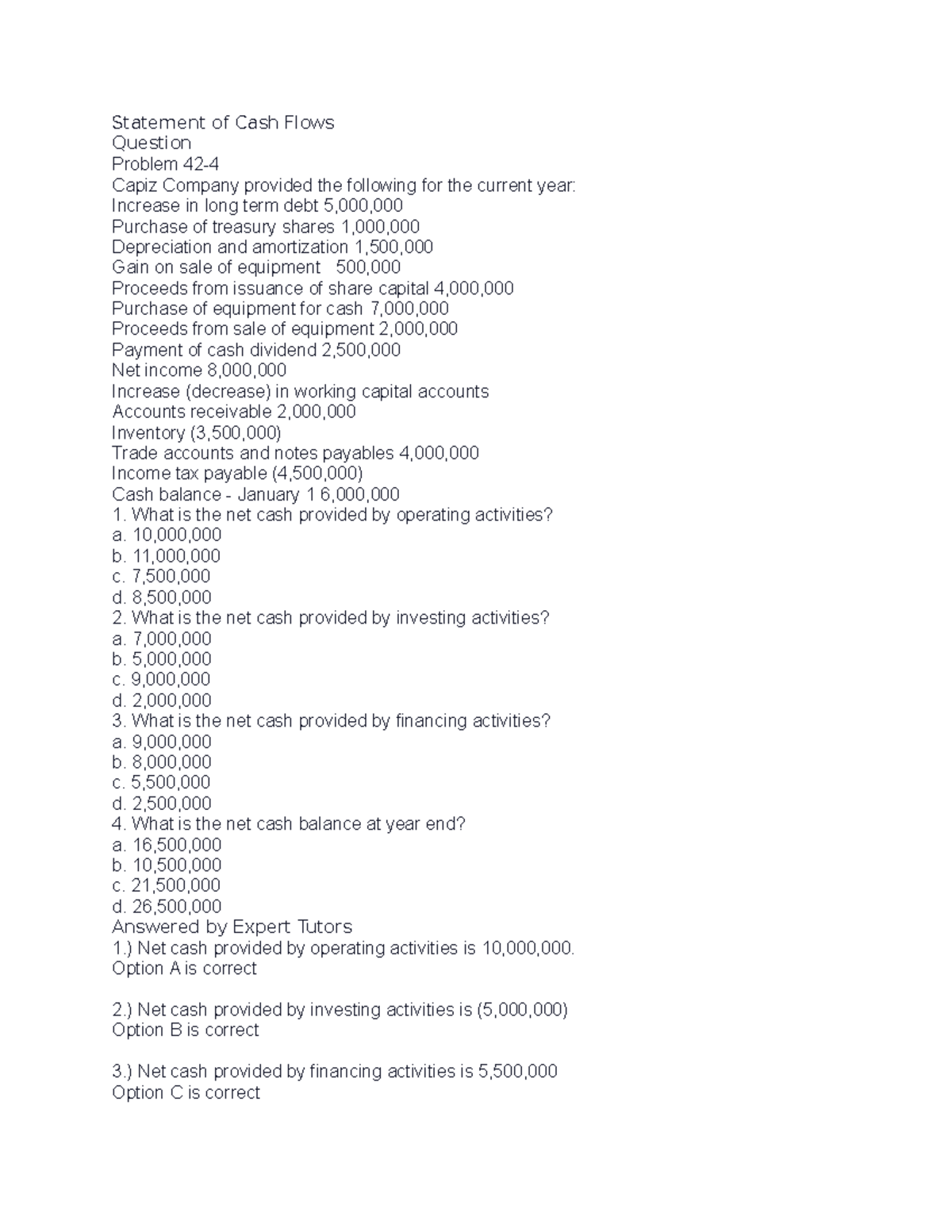 Statement of Cash Flows Analysis for Financial Reporting - Studocu