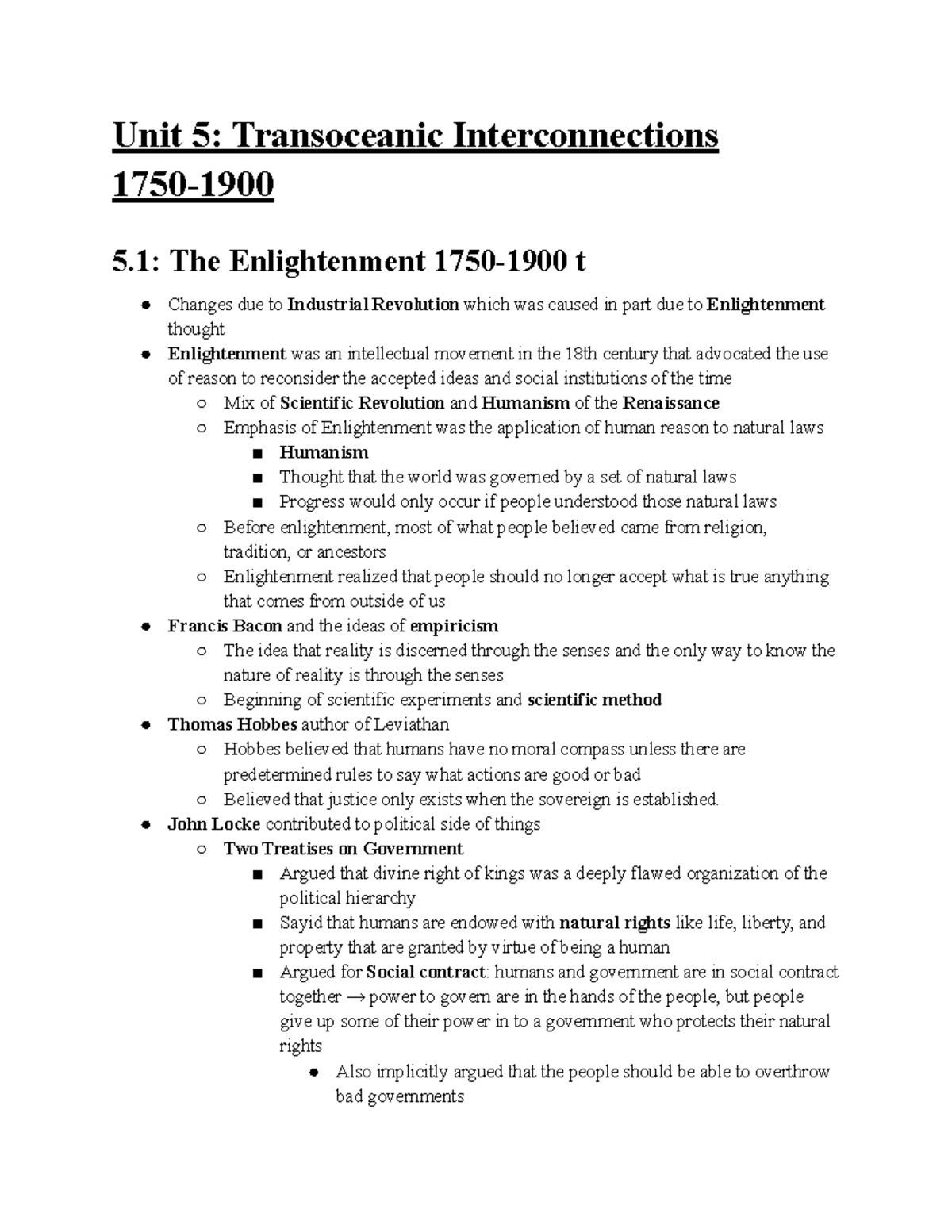 Unit 5 WHAP - Comprehensive Review of Enlightenment & Industrialization ...