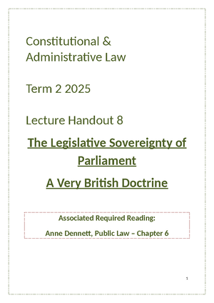 Dicey's Rule of Law: Core Concepts and Contemporary Relevance - Studocu