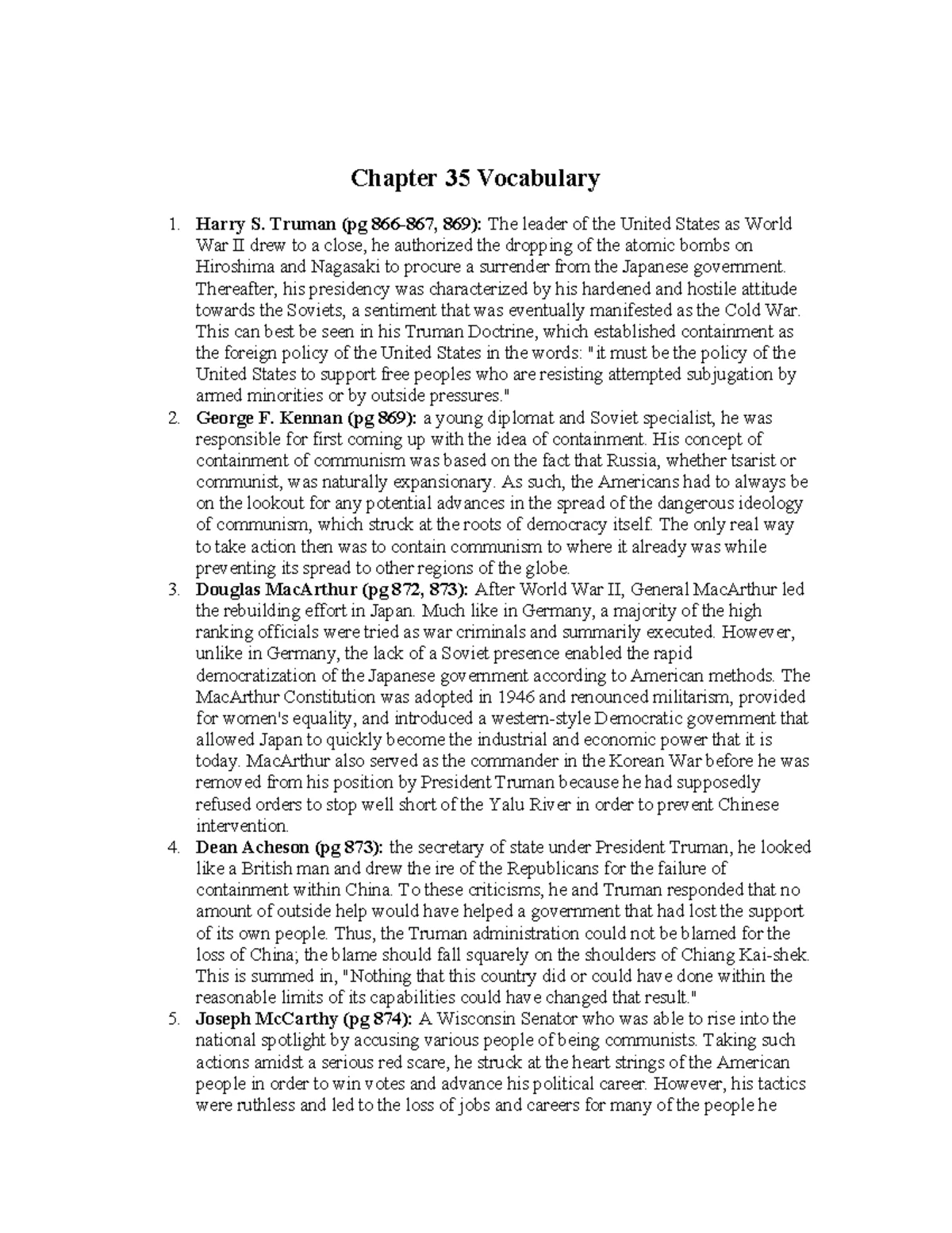 Key Historical Events and Concepts of the Mid-20th Century (HIST 101 ...