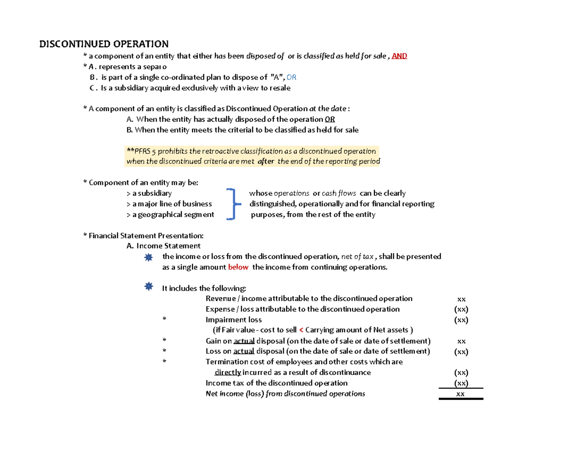 PFRS 5: Understanding Discontinued Operations in Financial Reporting ...