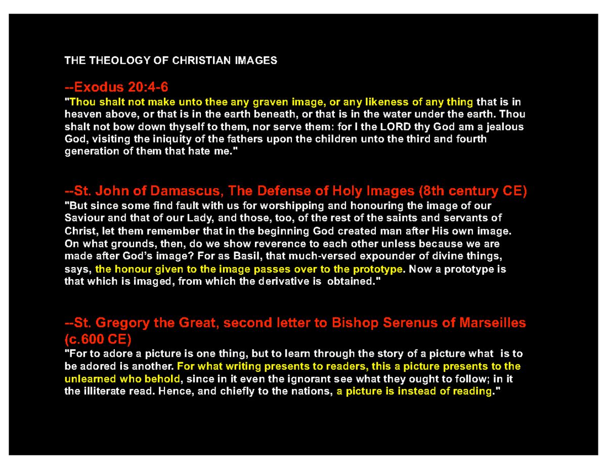 The Theology and Significance of Early Christian Icons in ART 420I ...