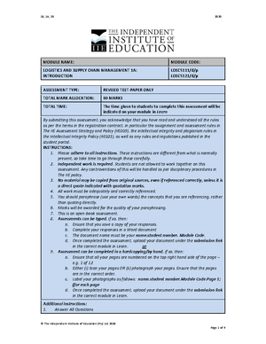 [Solved] Differentiate between software and technology in the era - Logistics Management 1A ...