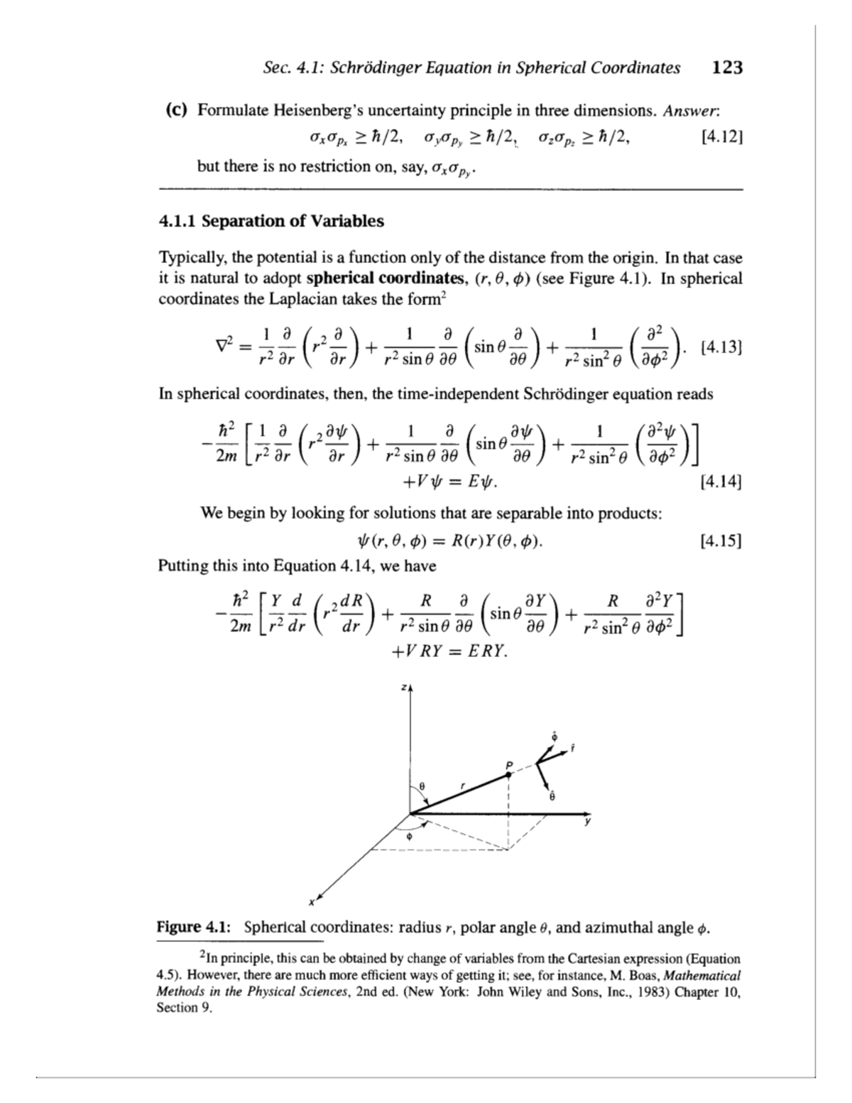 Griffiths - Quantum Mechanics: Schrodinger Equation in Spherical ...