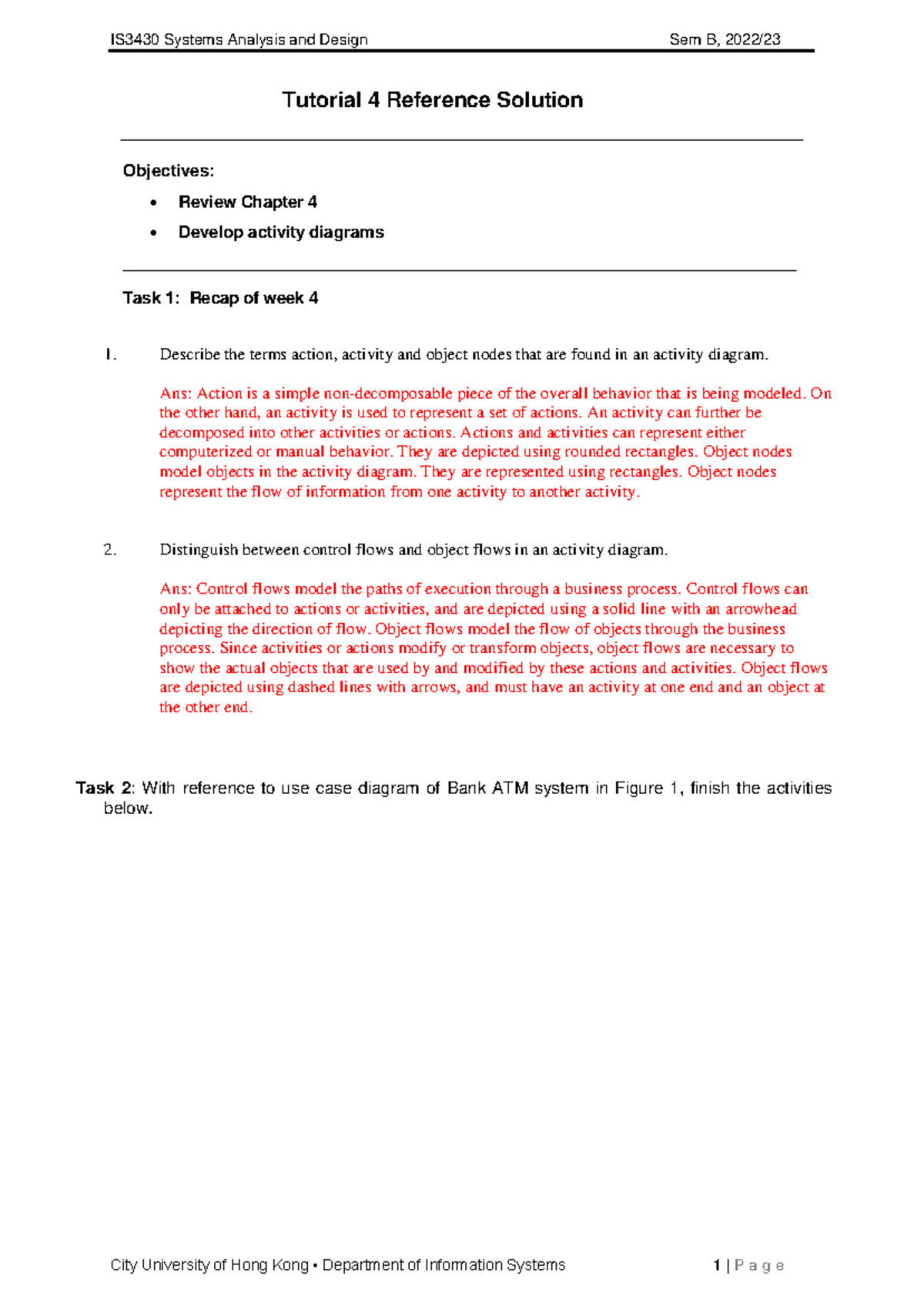 IS3430 Week 5 Tutorial 4 Reference Solution 2025 v1 - Studocu