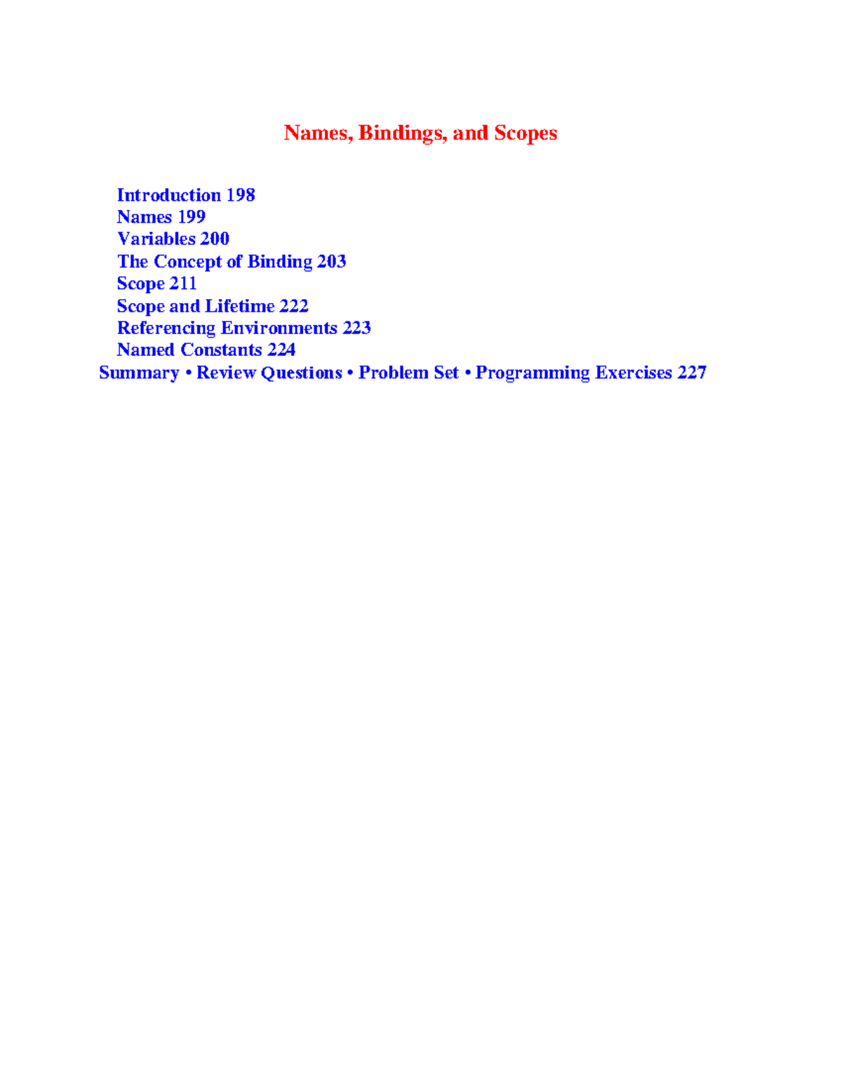 PPL Unit 2 Chapter 1 - Understanding Names, Bindings, and Scopes - Studocu