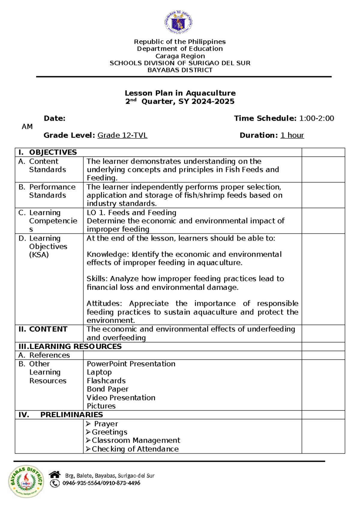 Aquaculture Lesson Plan: Economic & Environmental Impacts (Grade I ...