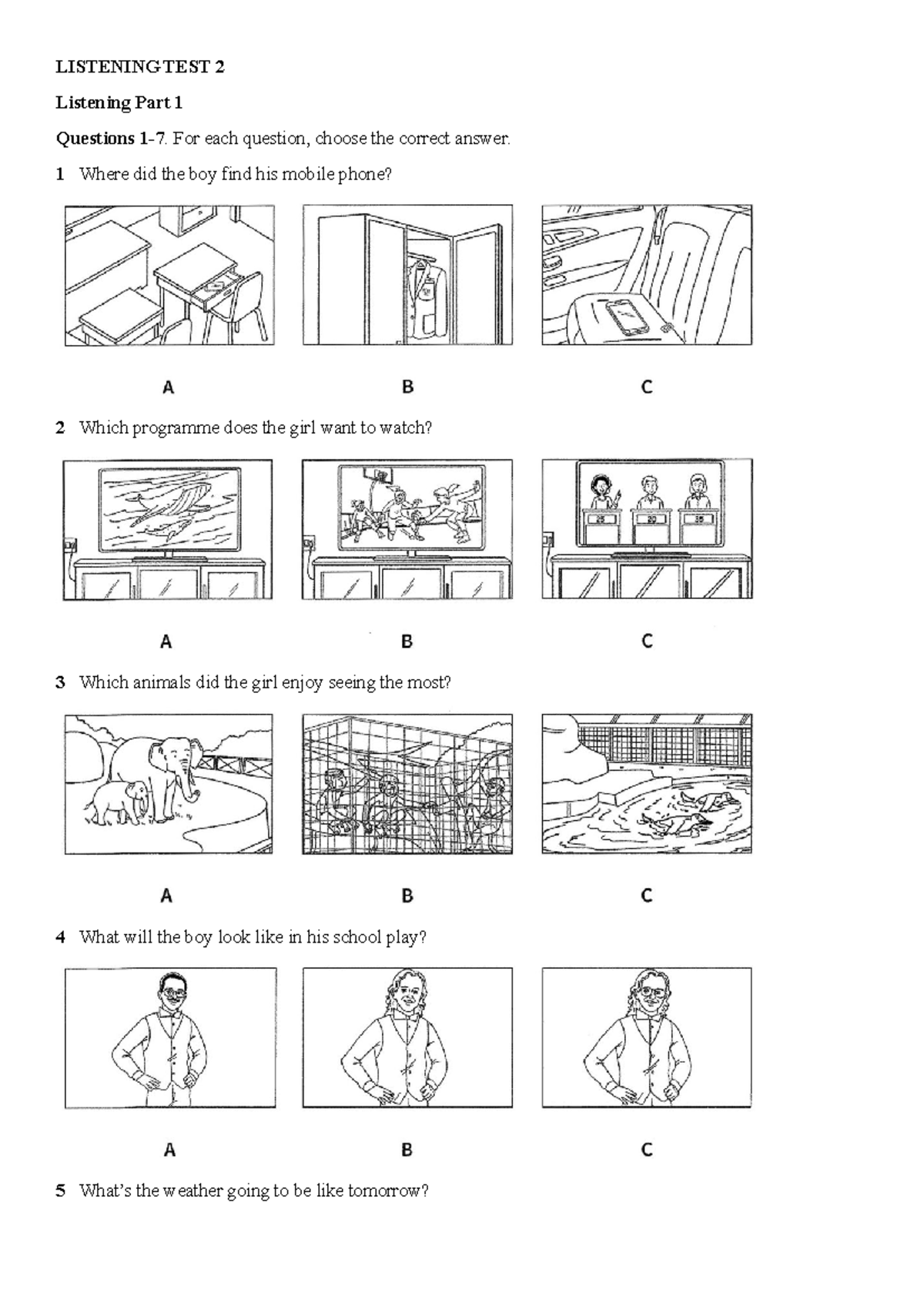 Listening Practice Test 2: Questions and Answers - Studocu