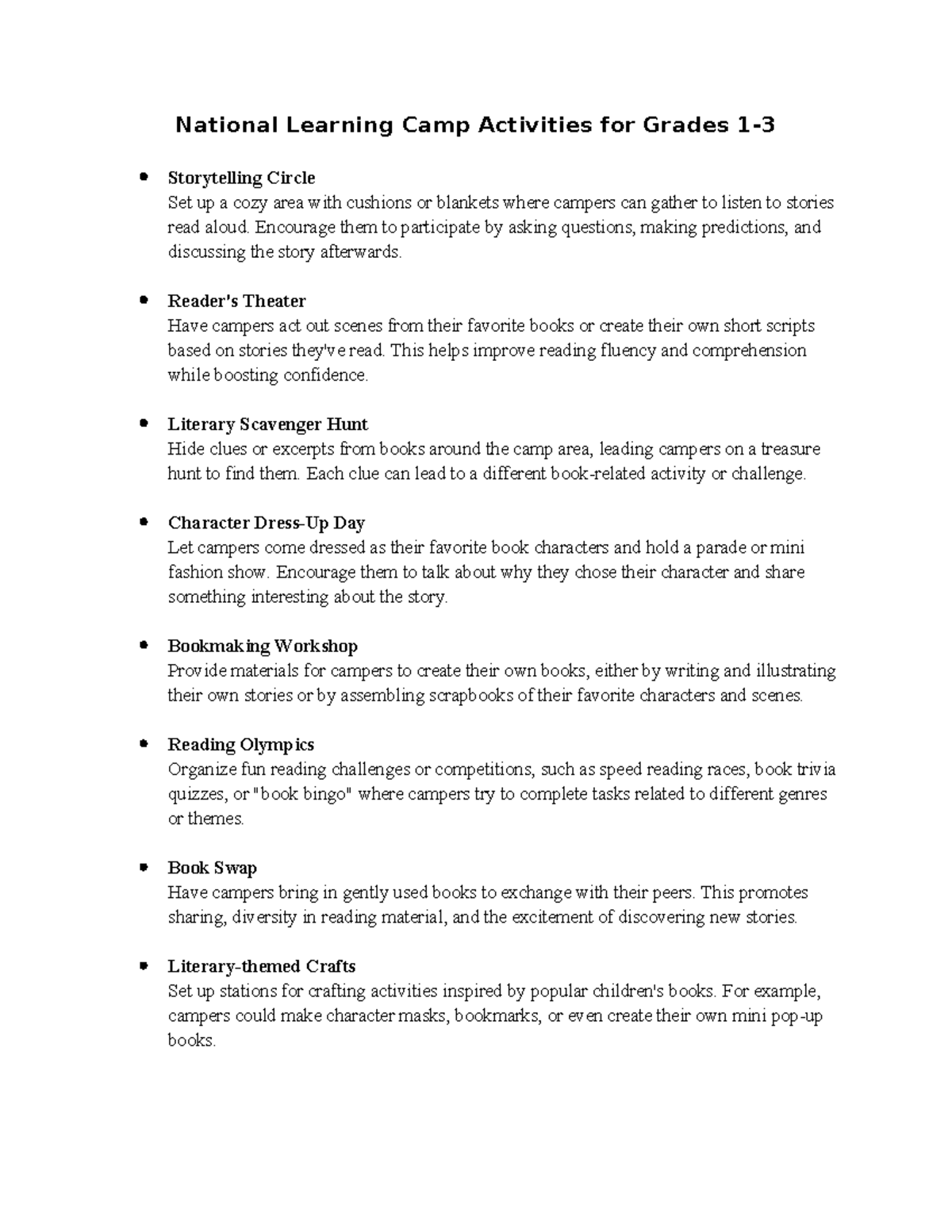 NLC - Engaging Activities for Grades 1: Storytelling and Literacy Fun ...