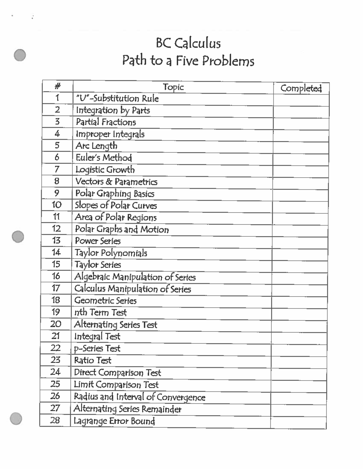 BC Calculus Path to a Five: Key Concepts and Problem Solutions - Studocu