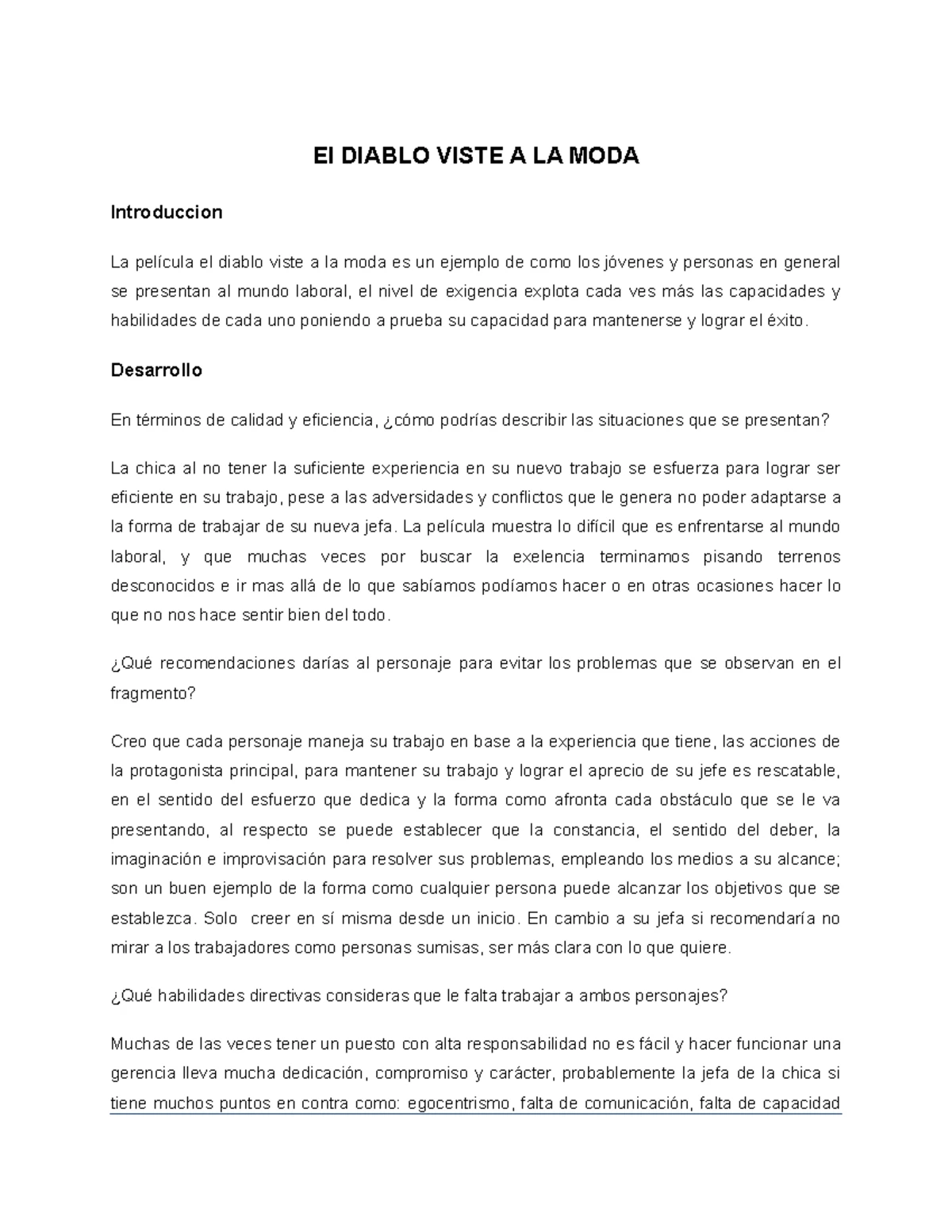 El Diablo Viste A LA MODA - El DIABLO VISTE A LA MODA Introduccion La ...
