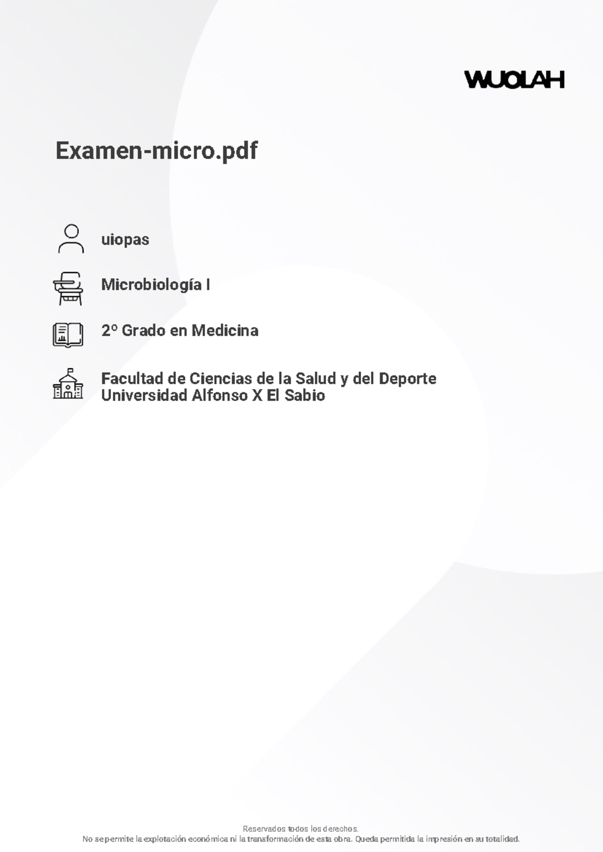 Examen microbiología 1 MEDICINA - Examen-micro uiopas Microbiología I ...