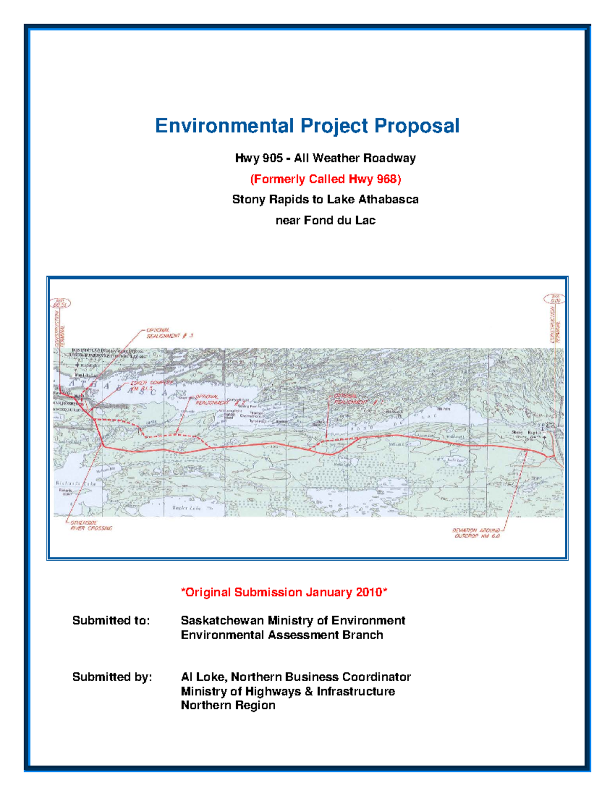 EMS Sample Project Proposal - Environmental Project Proposal Hwy 905 ...
