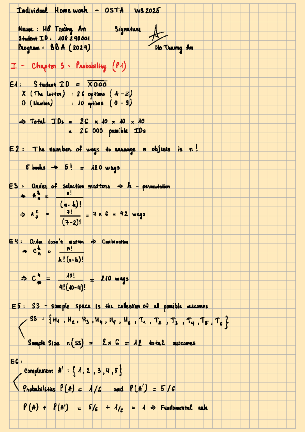 Individual Homework - Probability & Statistics Concepts (BBA 2024 ...