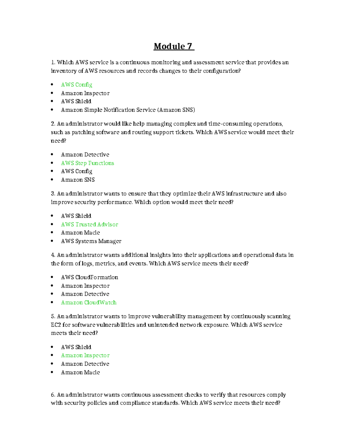 Module 7 - AWS Services for Monitoring and Management - Studocu