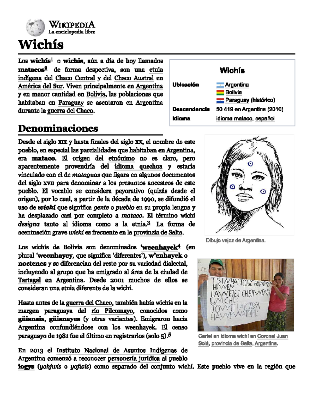 Estudio sobre los Wichís: Cultura, Historia y Distribución Geográfica ...
