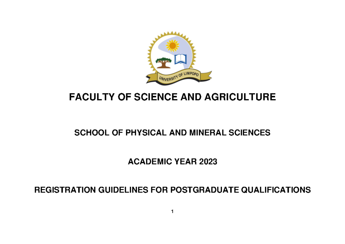 SPMS Registration Guidelines for Postgraduate Programs 2023 - Studocu