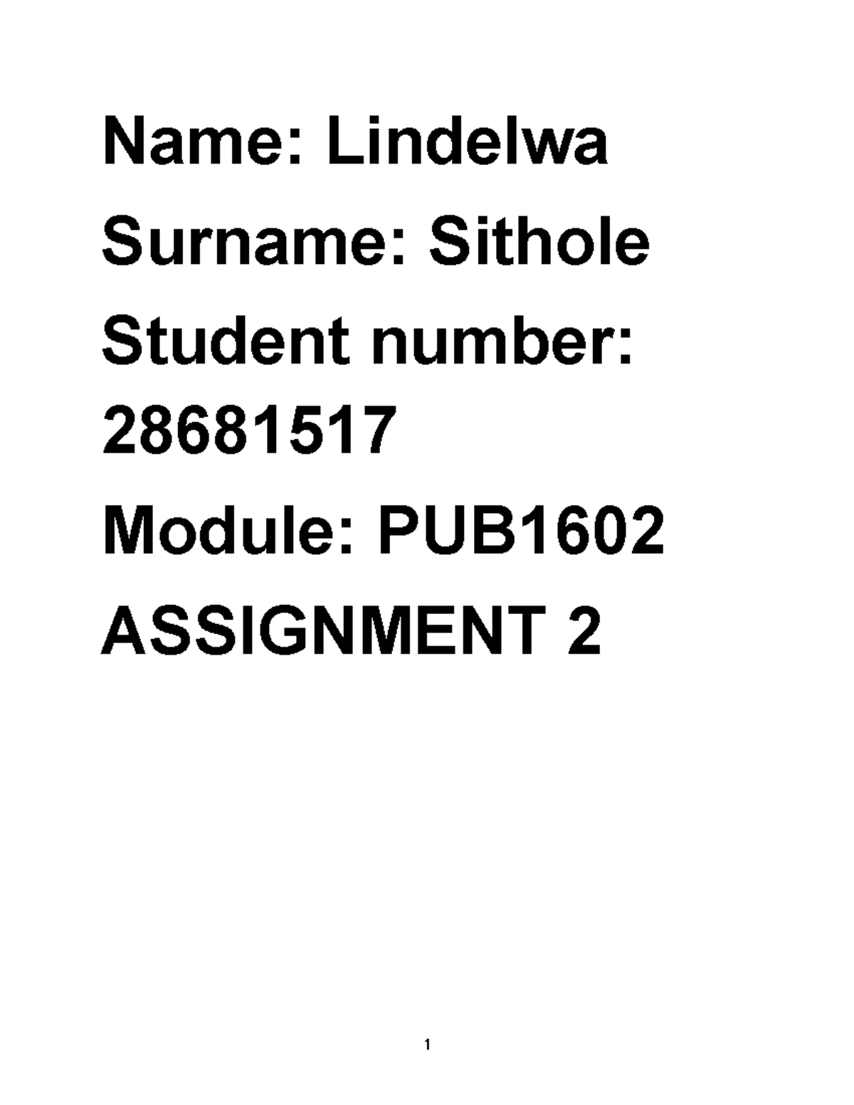 PUB1602 Assignment 2: NHFC & EAAB Roles in Housing Sector - Studocu