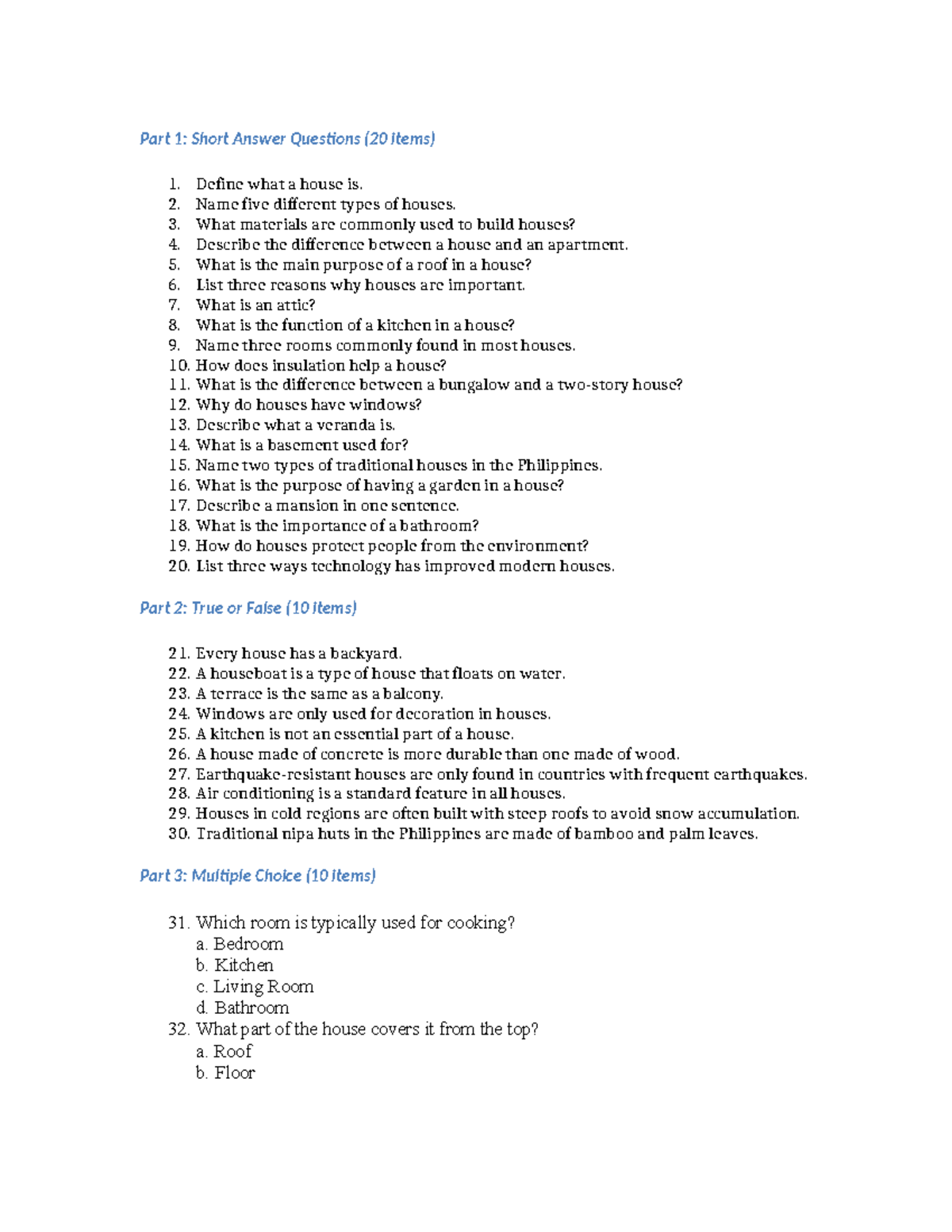 Document 10 The History of Architecture - Part 1: Short Answer ...