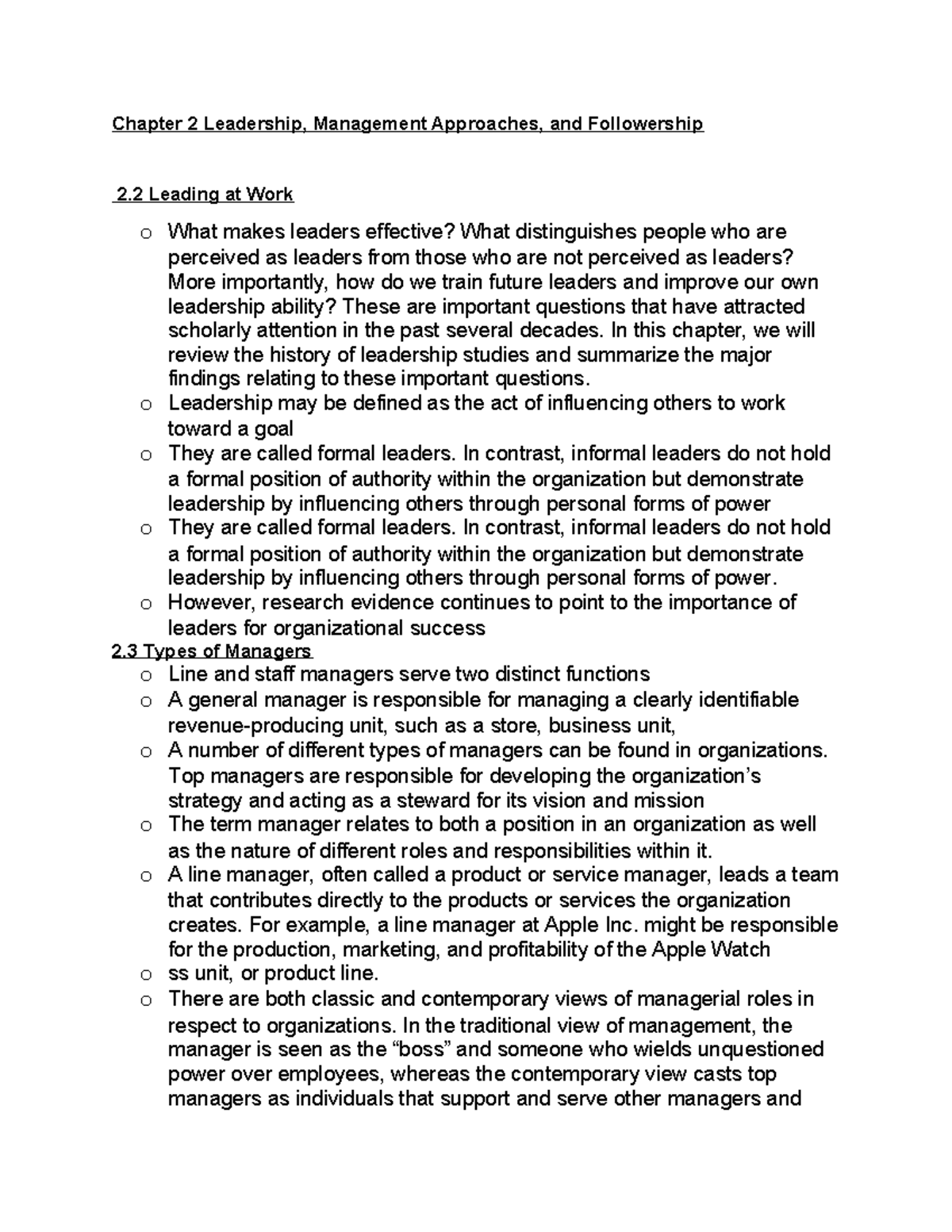 Chapter 2: Insights on Leadership, Management Styles, and Followership ...