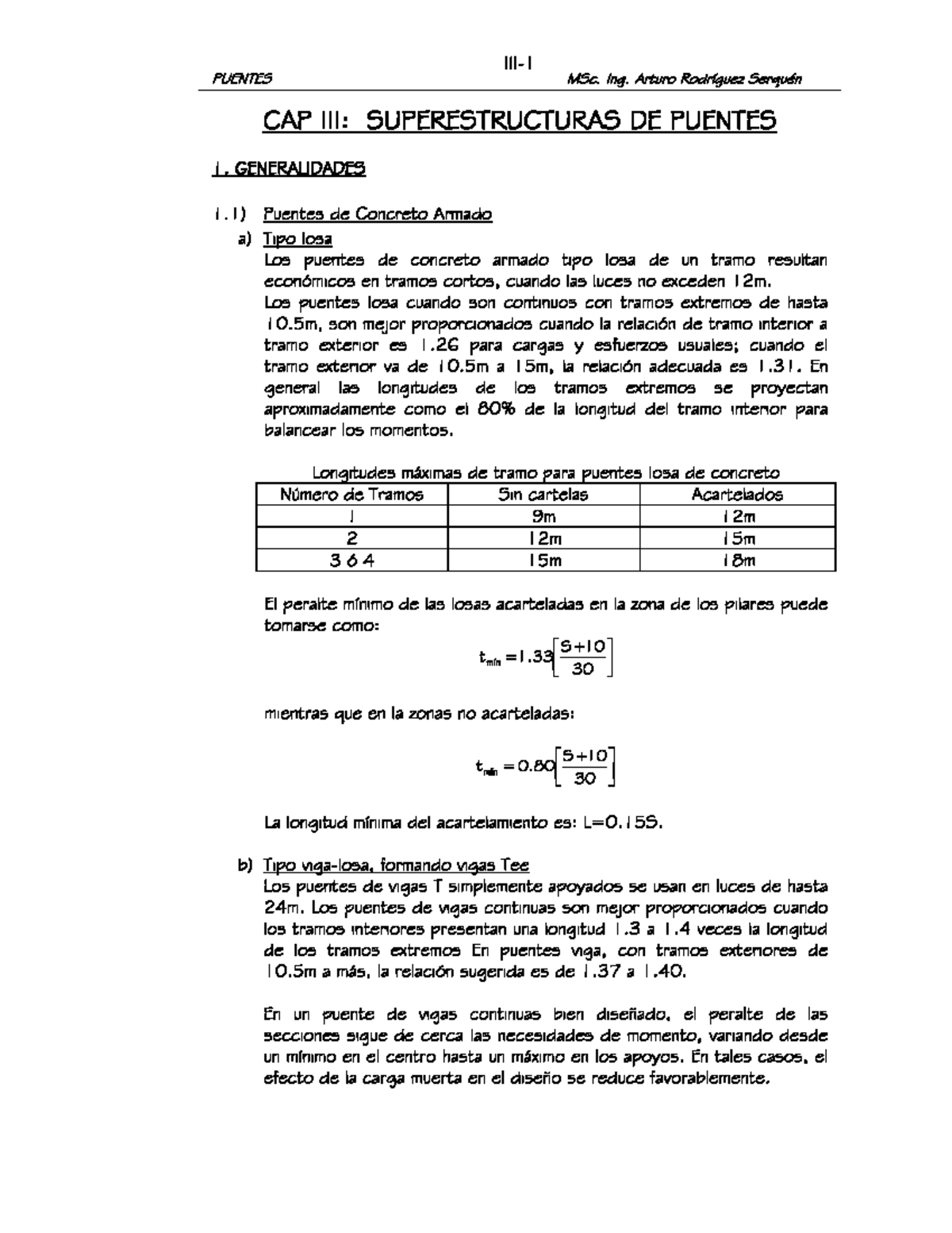 PUENTES MSc. Ing. Arturo Rodríguez Serquén: Super Estructuras y Diseño ...